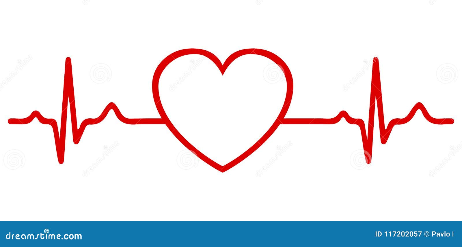 Corazón y pulso - vector ilustración del vector. Ilustración de ...