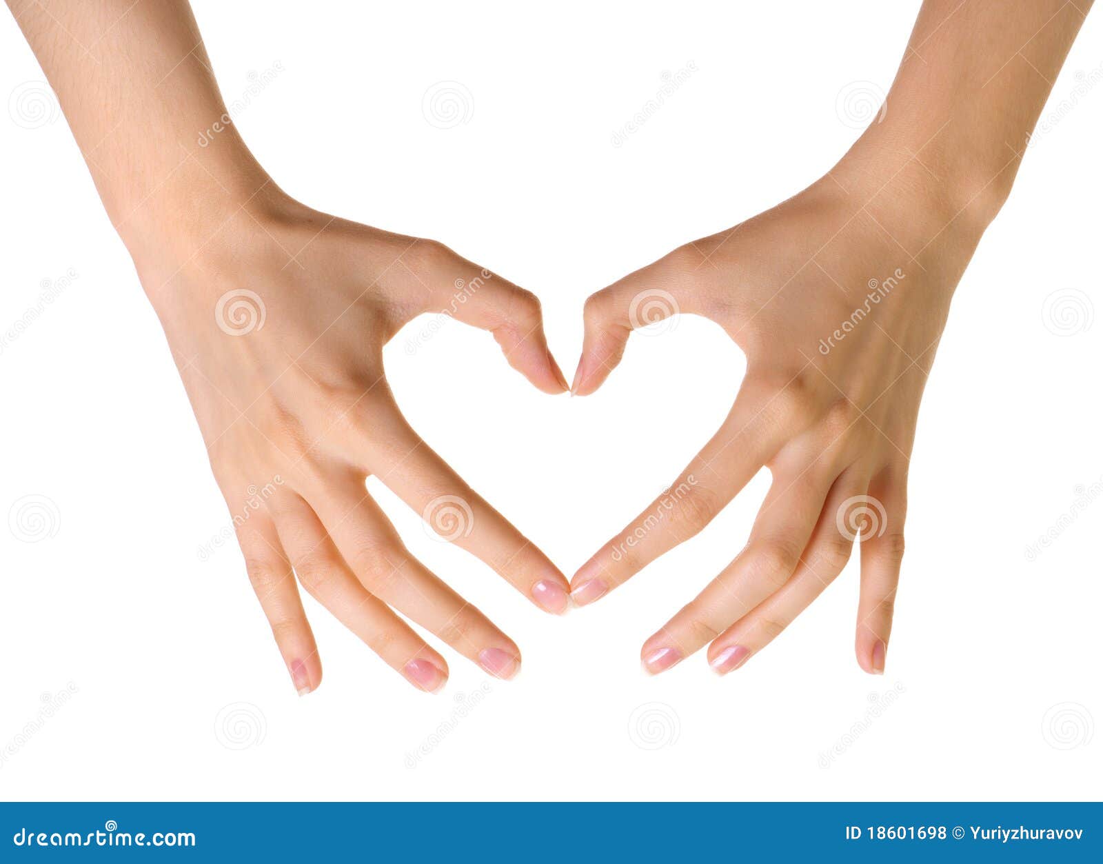 Corazón Hecho De Las Manos Aisladas Fotos de archivo libres de regalías ...