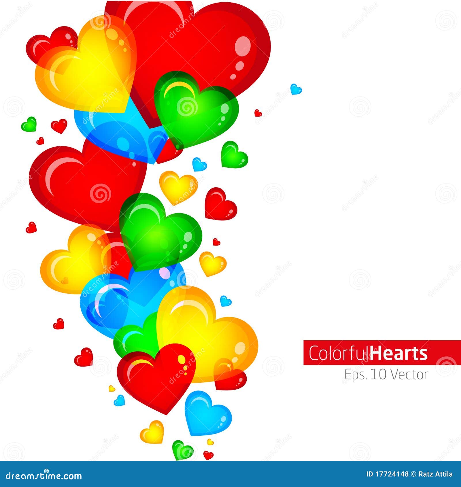 Corazones Abstractos Coloridos Stock de ilustración - Ilustración de ...