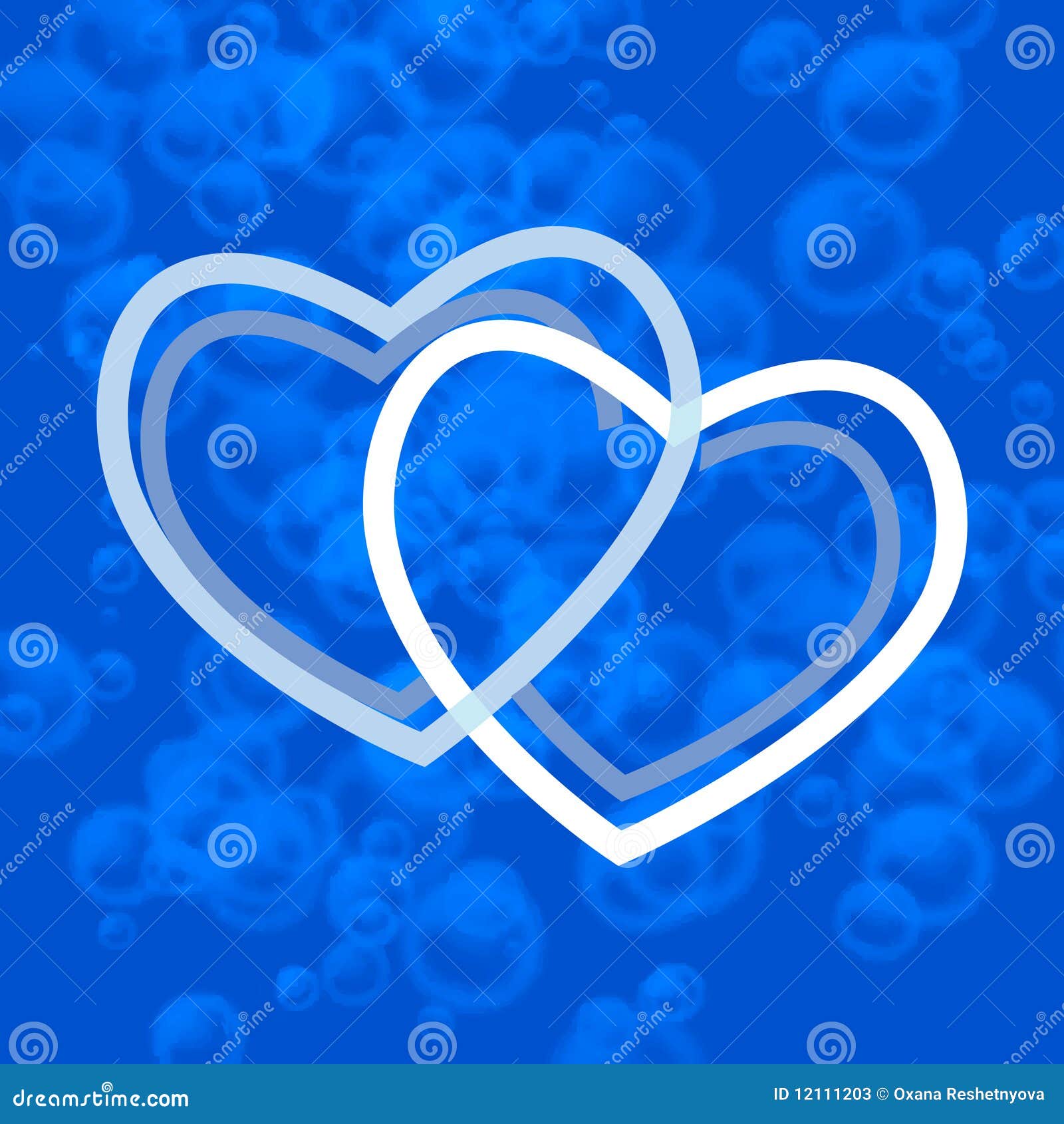 Corazones azules ilustración del vector. Ilustración de elemento - 12111203