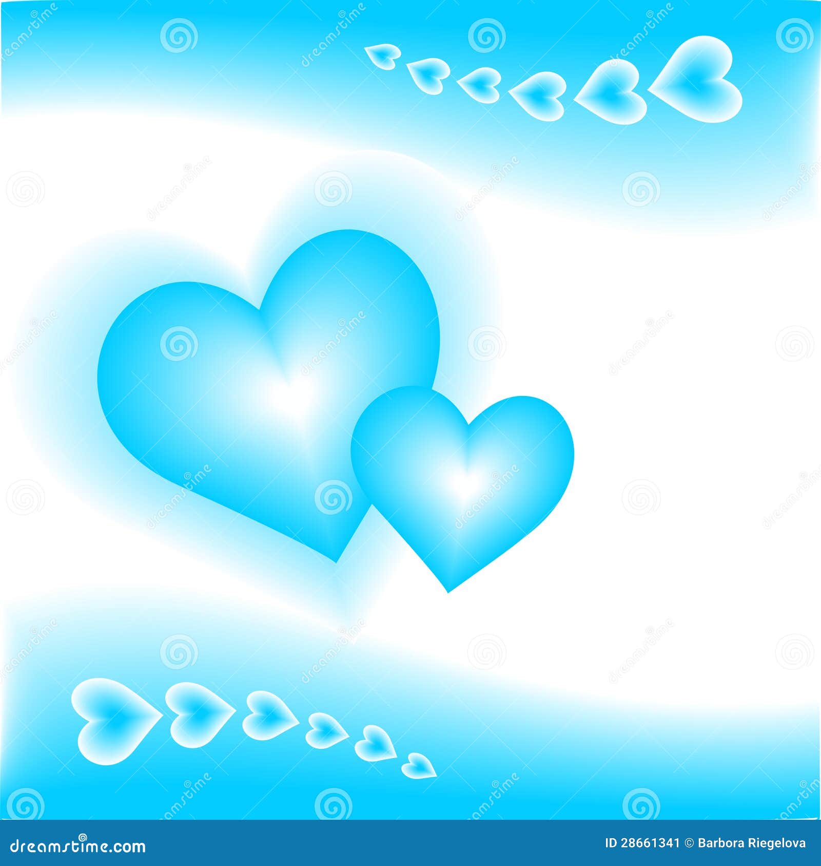 Corazones azules ilustración del vector. Ilustración de romance - 28661341