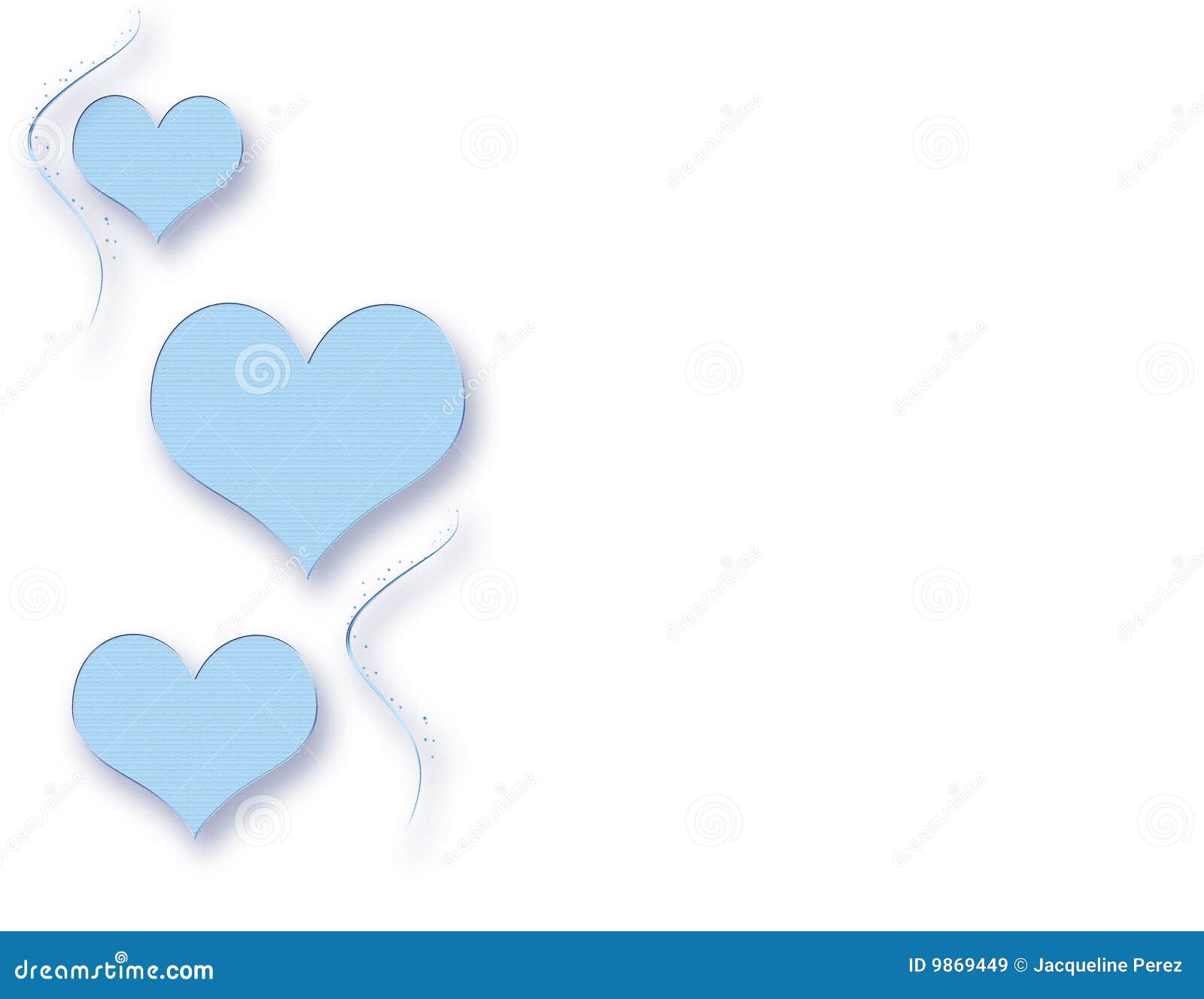 Corazones azules stock de ilustración. Ilustración de valentina - 9869449