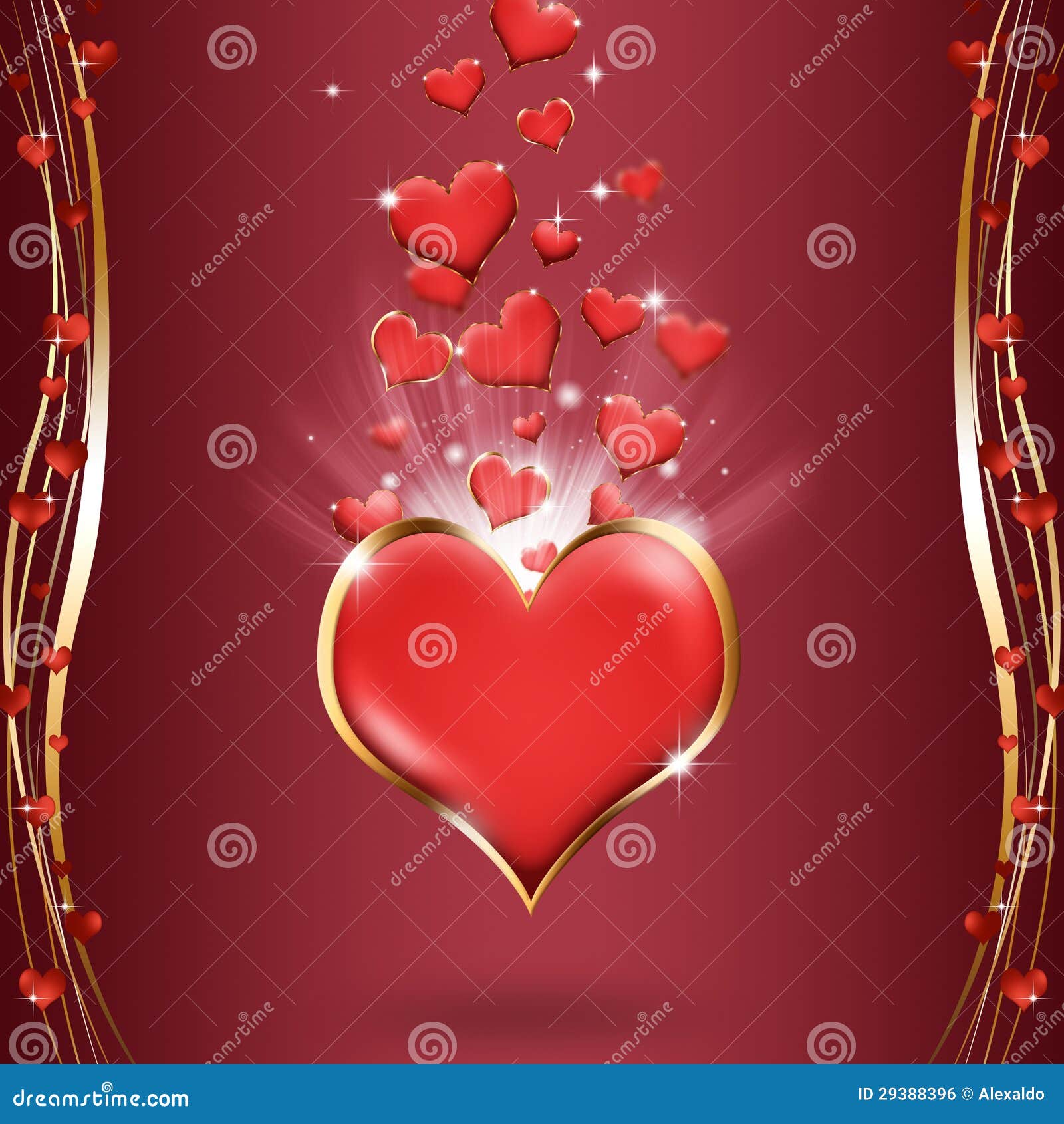 Corazones brillantes stock de ilustración. Ilustración de marzo - 29388396