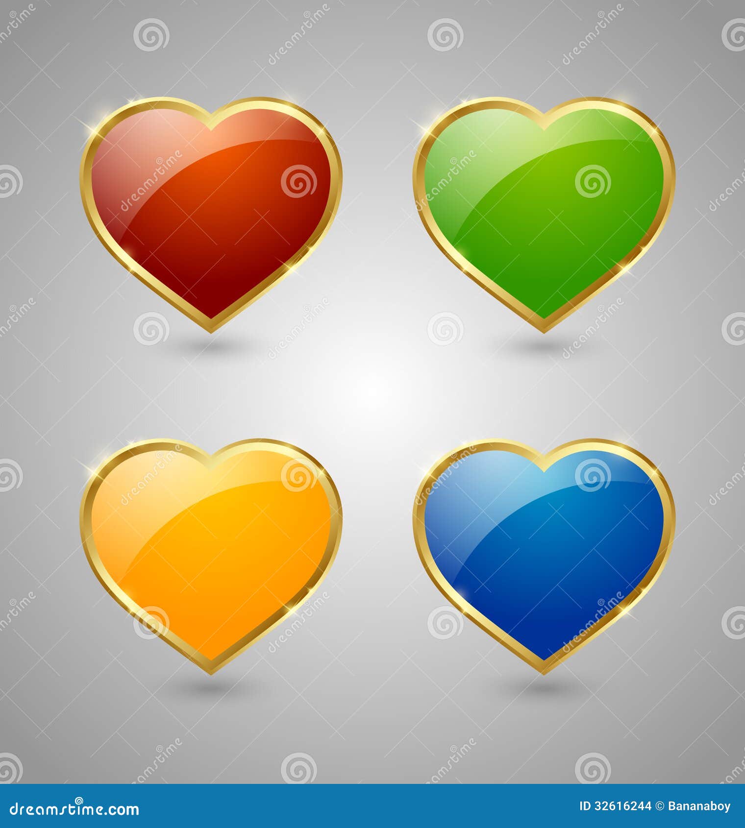 Corazones brillantes ilustración del vector. Ilustración de decorativo ...