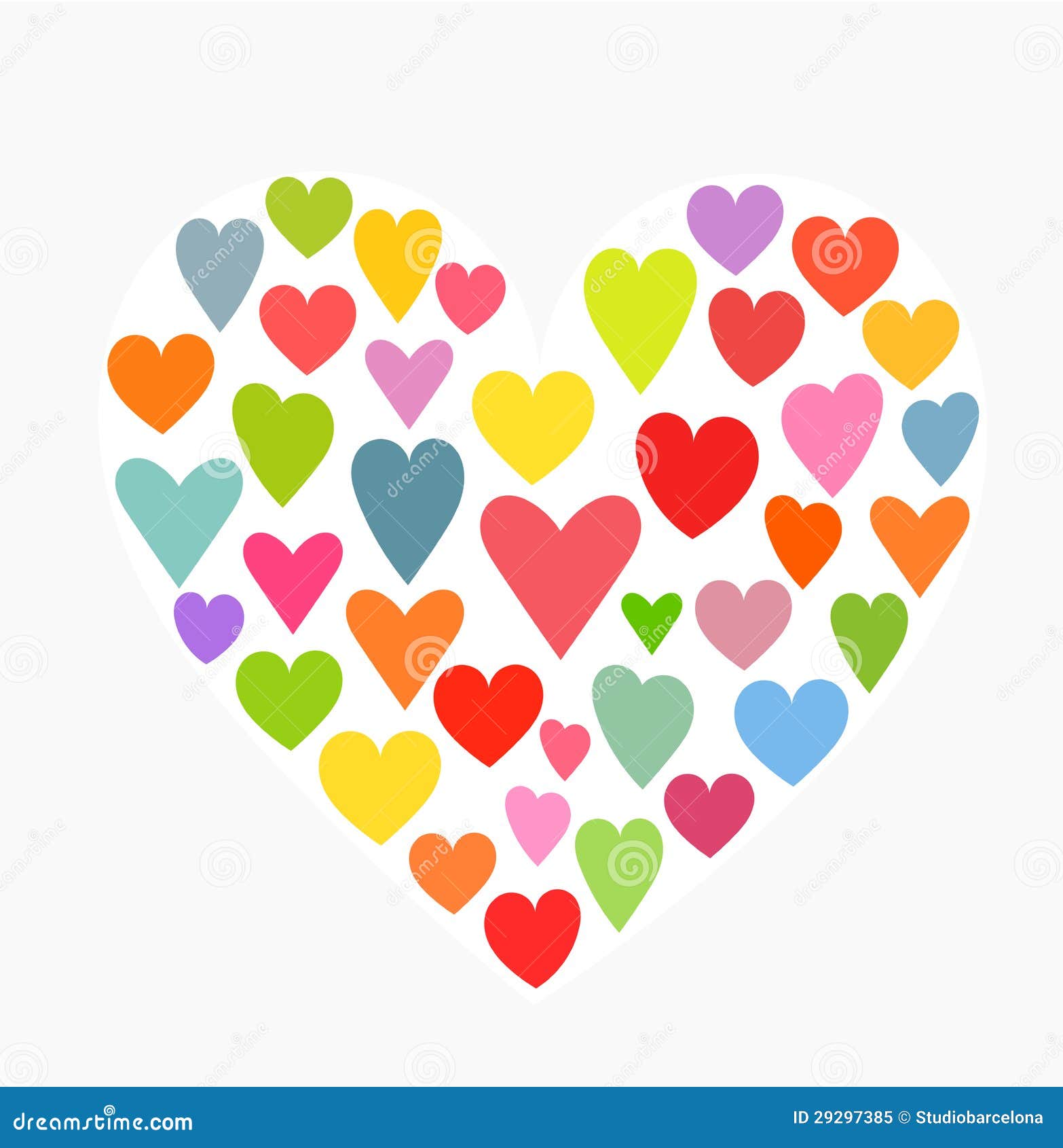 Corazones coloridos ilustración del vector. Ilustración de concepto ...