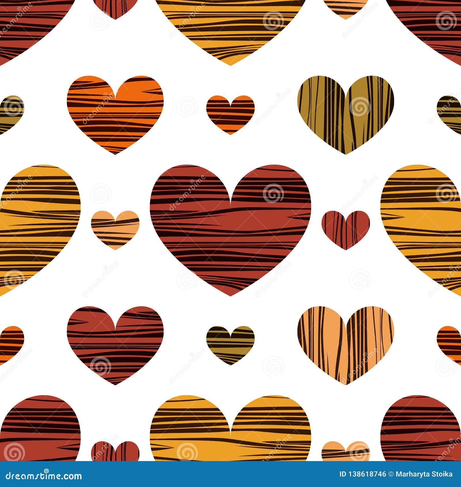 Corazones con las rayas ilustración del vector. Ilustración de ...