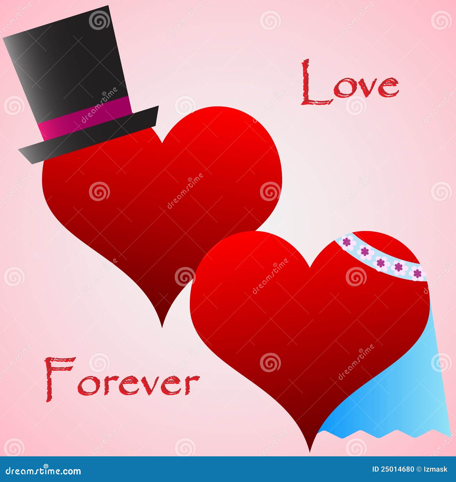 Corazones De La Boda Con La Decoración Ilustración del Vector ...