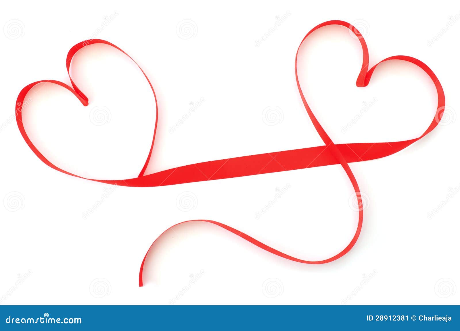 Corazones de la cinta imagen de archivo. Imagen de romance - 28912381