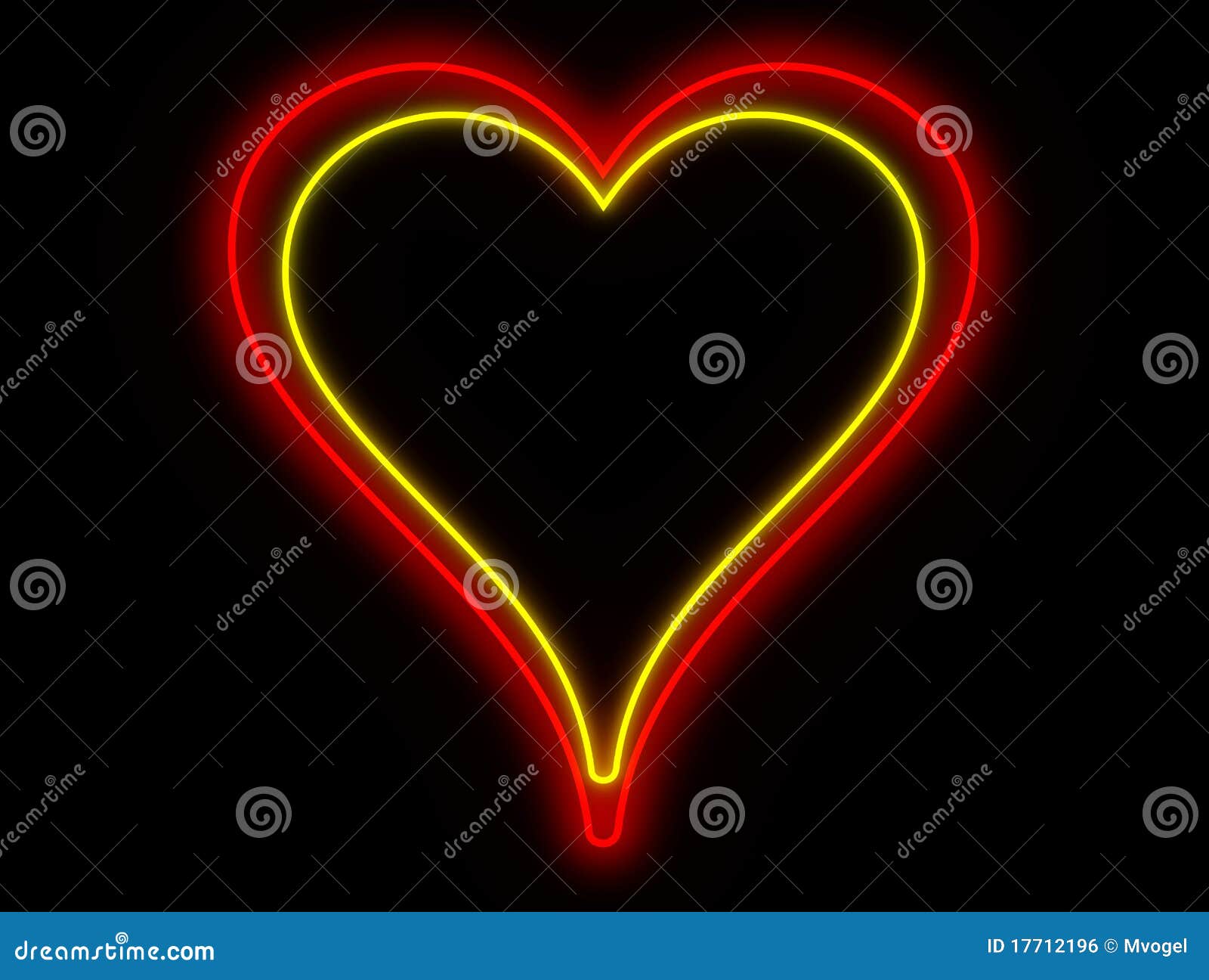 Corazones de neón stock de ilustración. Ilustración de amor - 17712196