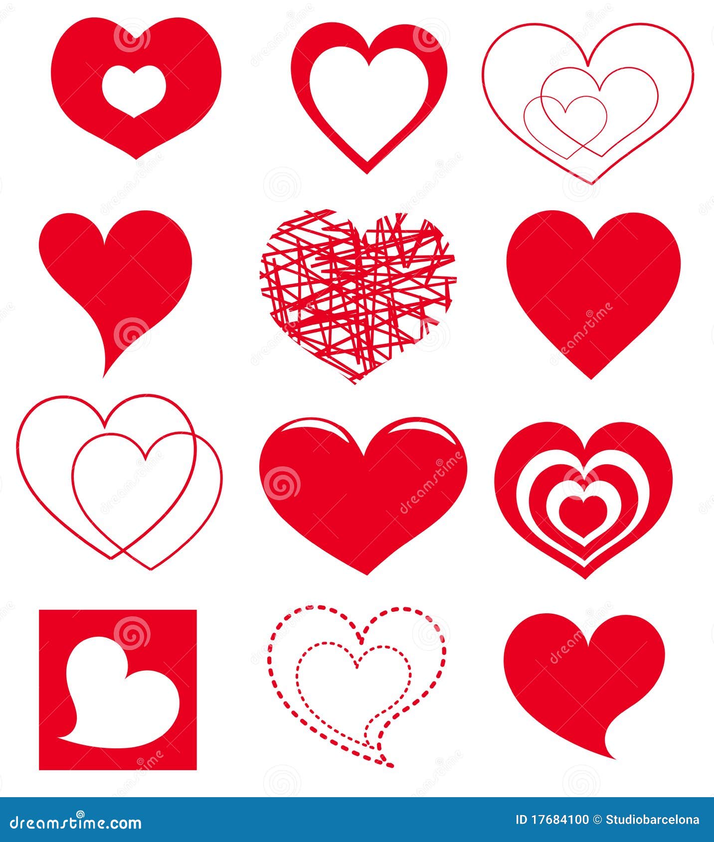 Corazones del vector ilustración del vector. Ilustración de vario ...