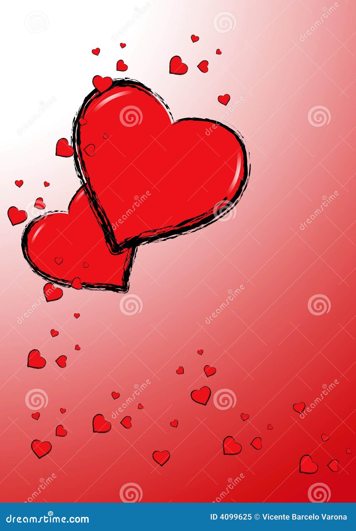 Corazones felices (vector) ilustración del vector. Ilustración de ...