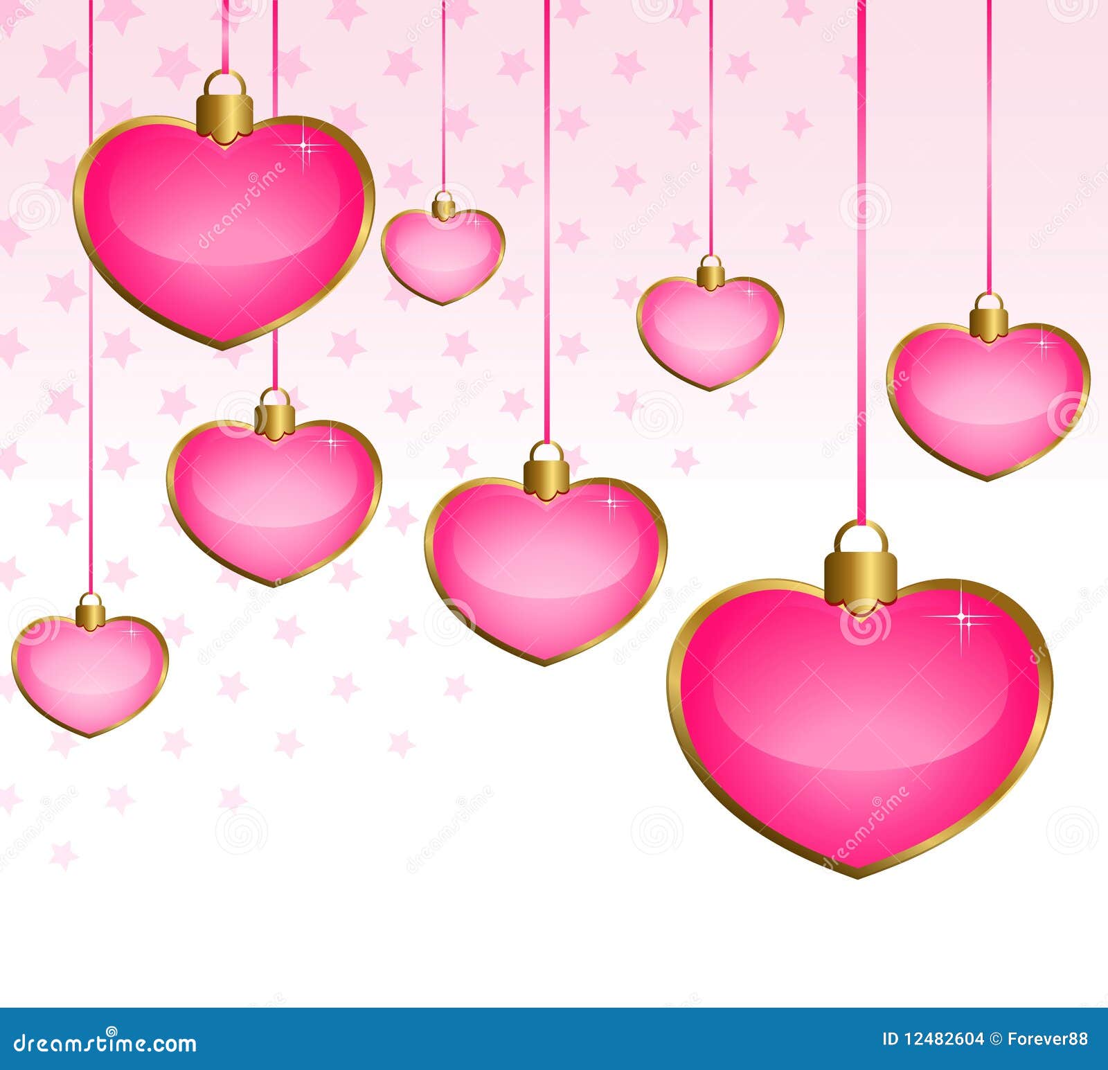 Corazones hermosos ilustración del vector. Ilustración de amante - 12482604