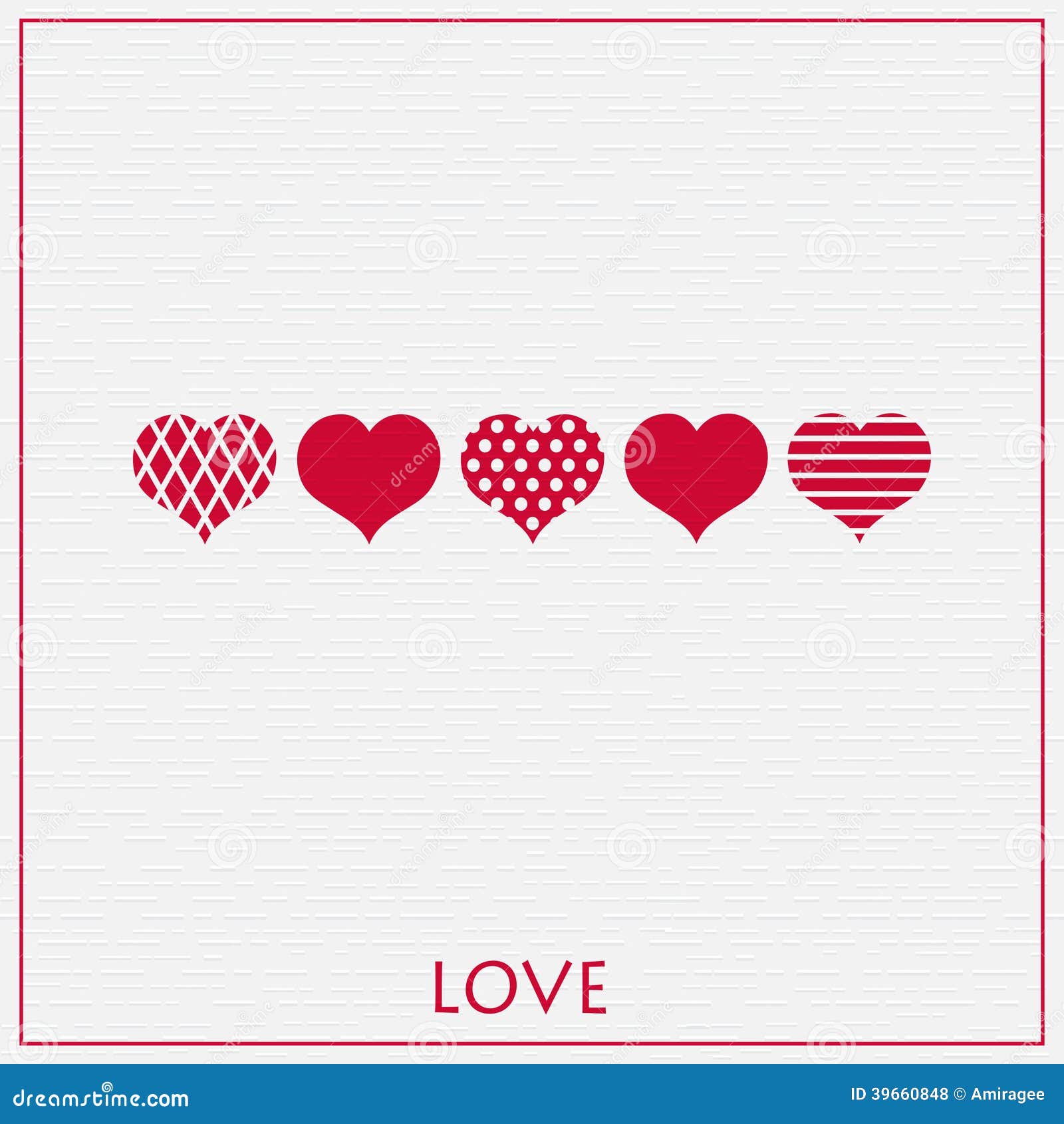 Corazones hermosos. ilustración del vector. Ilustración de color - 39660848