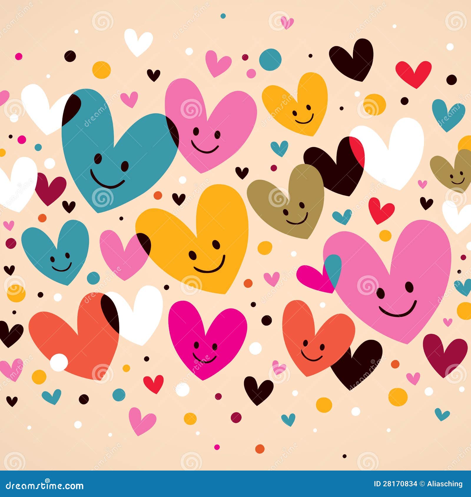 Corazones lindos ilustración del vector. Ilustración de dulce - 28170834