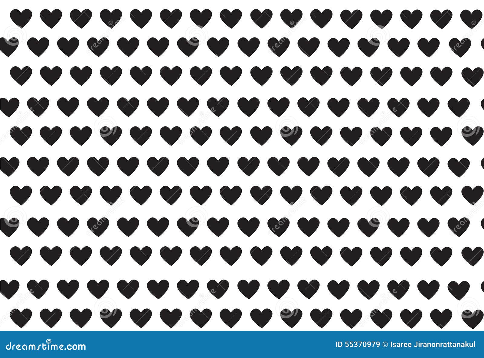 Corazones Negros, Modelo Con Los Corazones, Vector Ilustración del ...