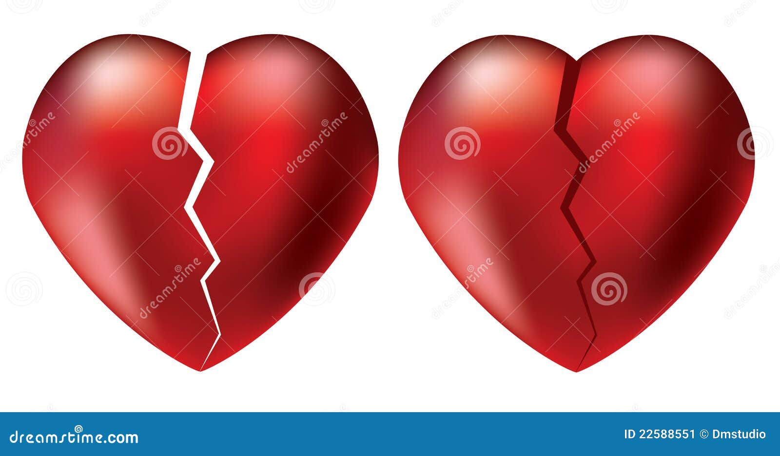 Corazones quebrados ilustración del vector. Ilustración de extracto ...