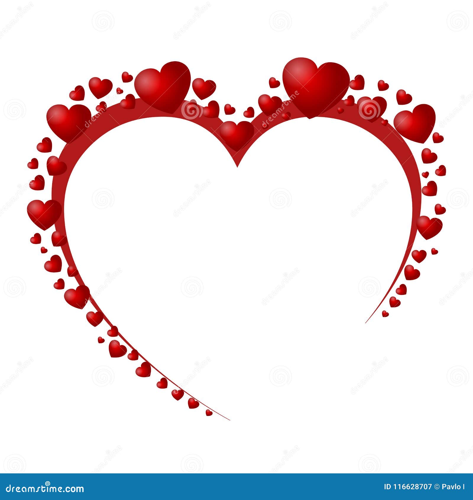 Corazones Rojos Hermosos - Vector Ilustración del Vector - Ilustración ...