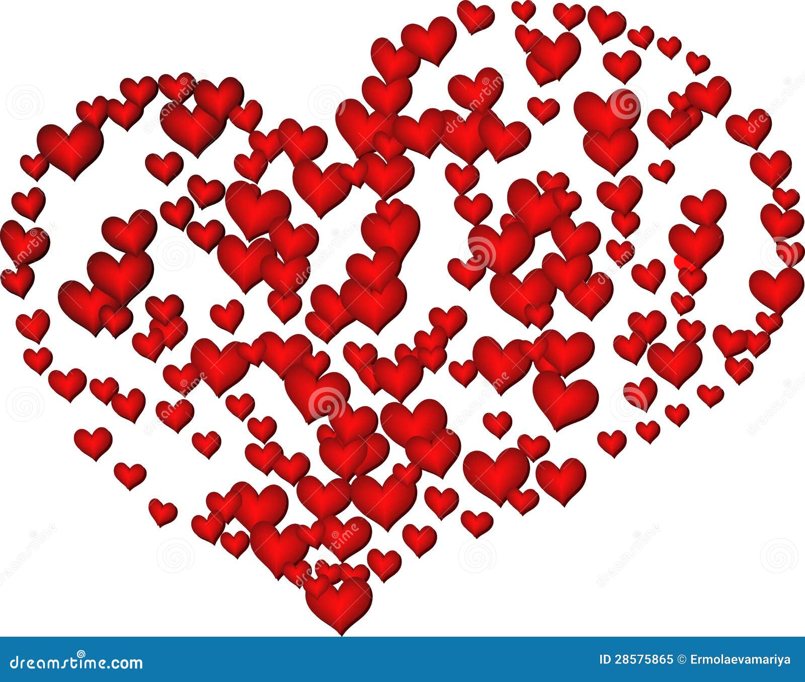 Corazones rojos. Vector ilustración del vector. Ilustración de amor ...