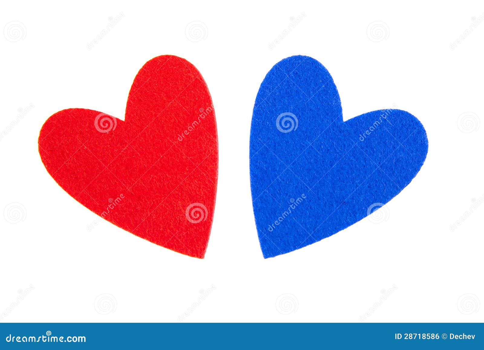 Corazones rojos y azules foto de archivo. Imagen de silueta - 28718586