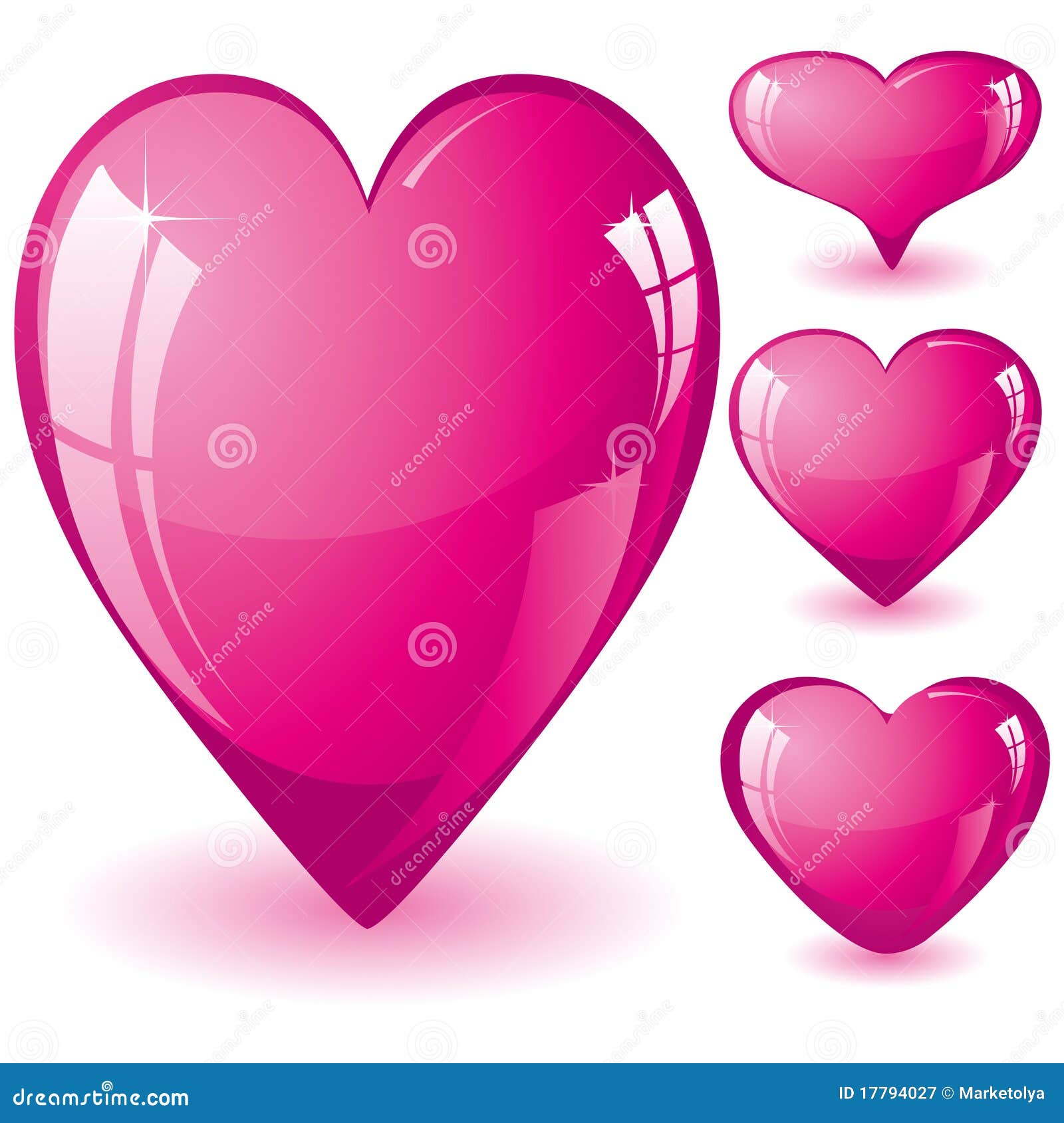 Corazones rosados ilustración del vector. Ilustración de corazones ...