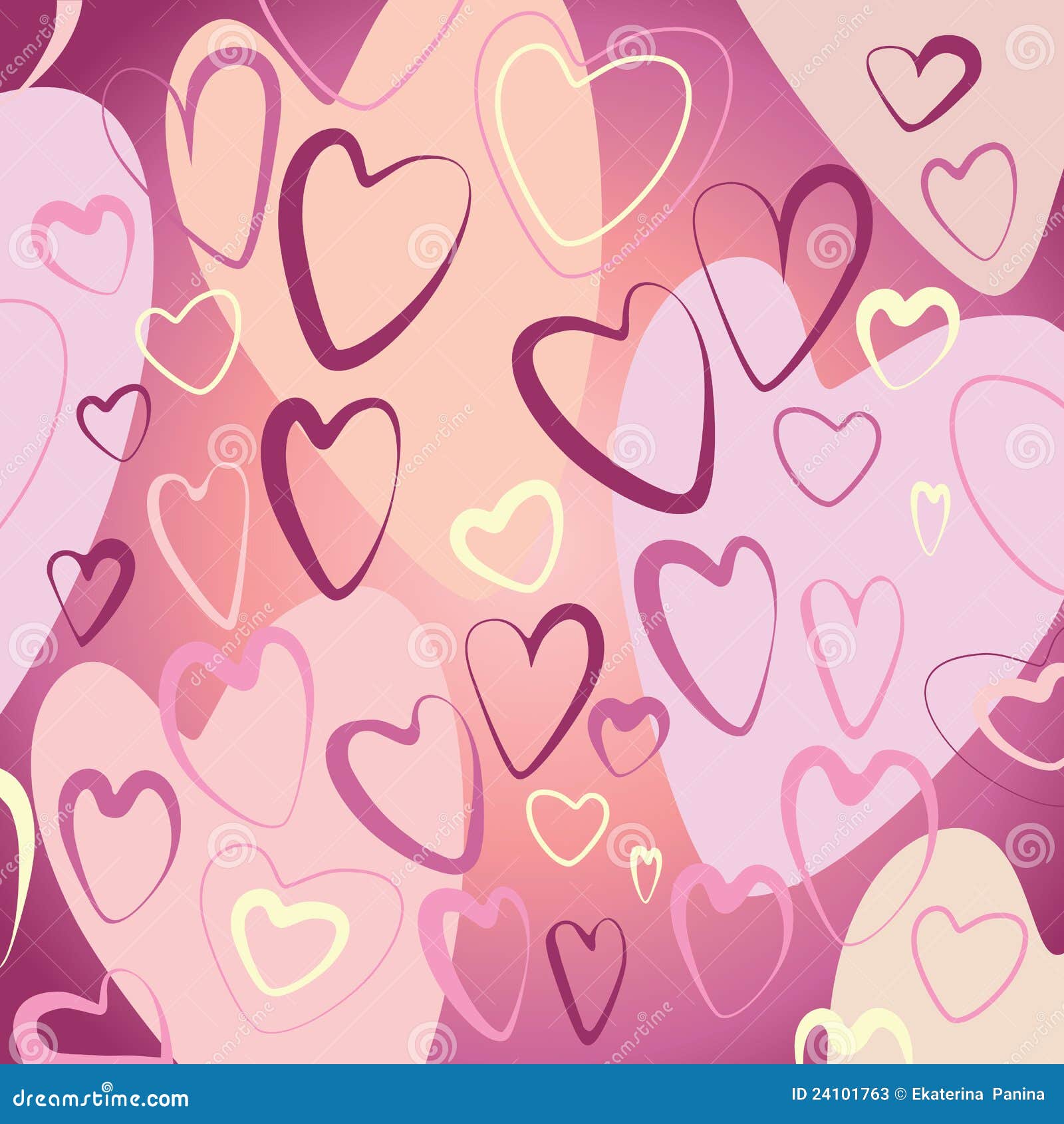 Corazones rosados ilustración del vector. Ilustración de valentina ...