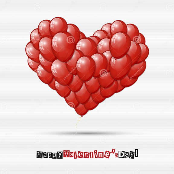 Corazón Abstracto Hecho De Globos Rojos Ilustración del Vector ... Corazón Abstracto Hecho De Globos Rojos Ilustración del Vector ...