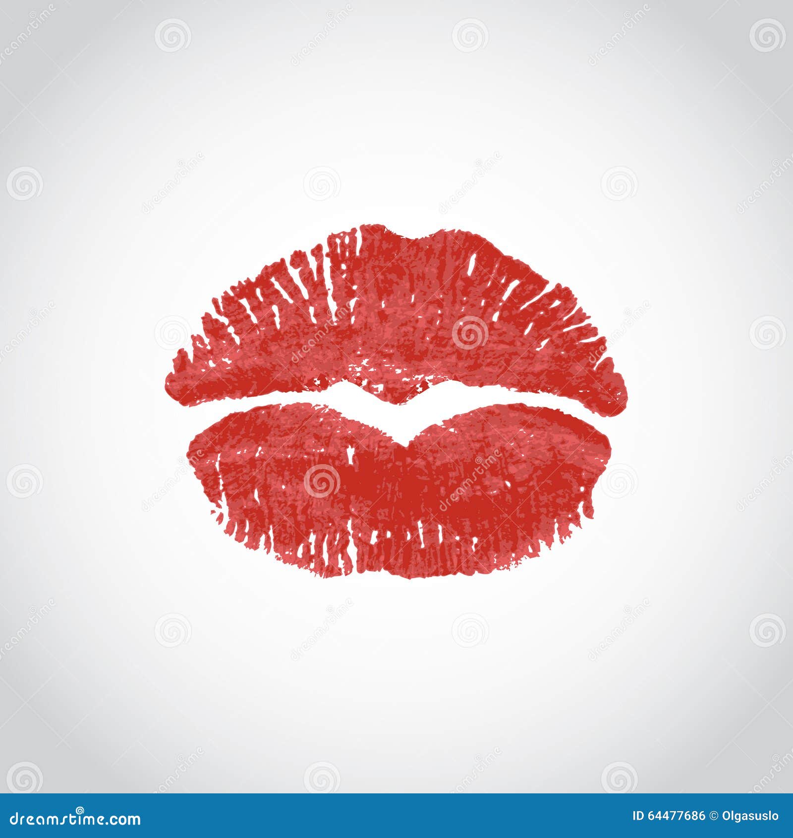 Corazón Del Beso Impresión De Los Labios Ilustración Del Vector Ilustración De Hermoso