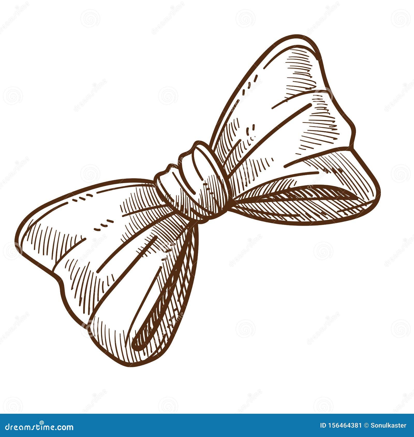 Corbata Compacta, Boceto Aislado Para Accesorios Machos Ilustración del ...