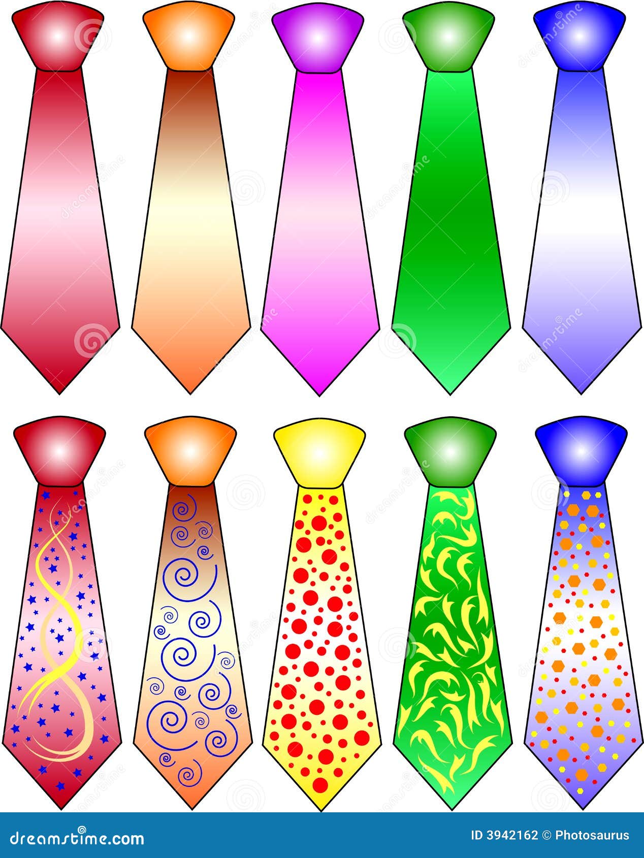 Corbatas En Diversos Colores Ilustración del Vector - Ilustración de ...