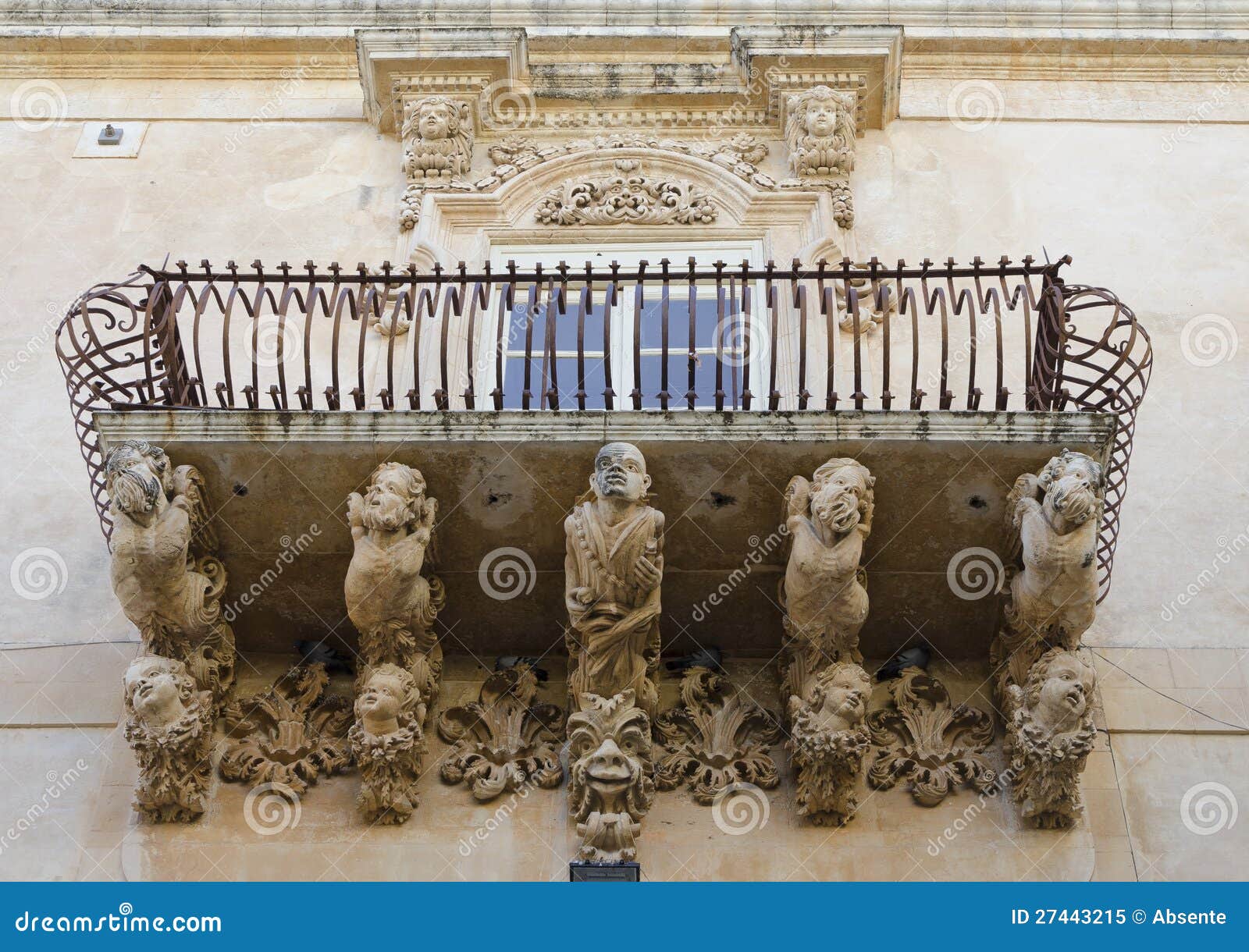 Corbel in Balcony stock image. Image of mediterranean - 27443215