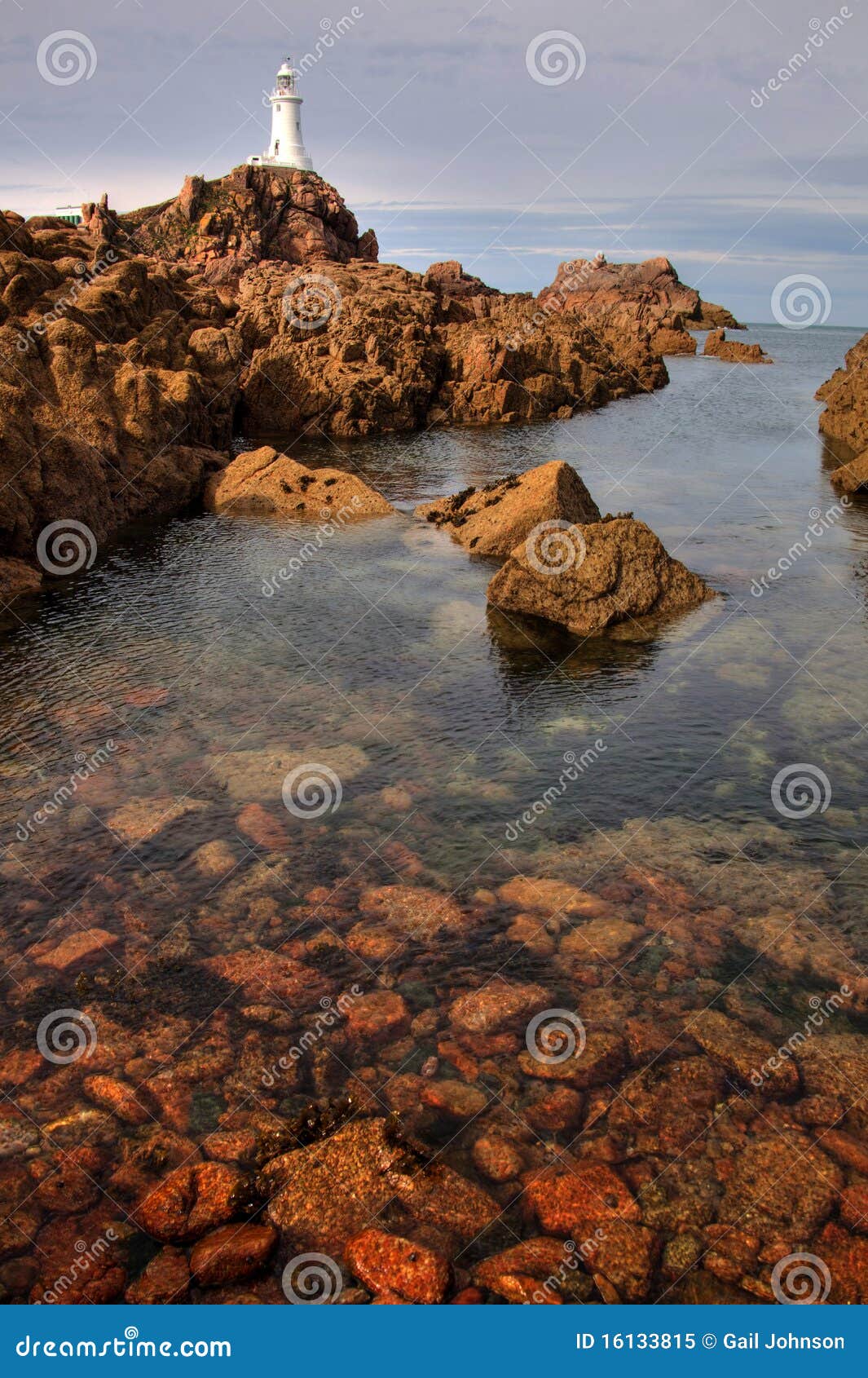 Corbiere Lighthouse stock image. Image of landscape, rocks - 16133815