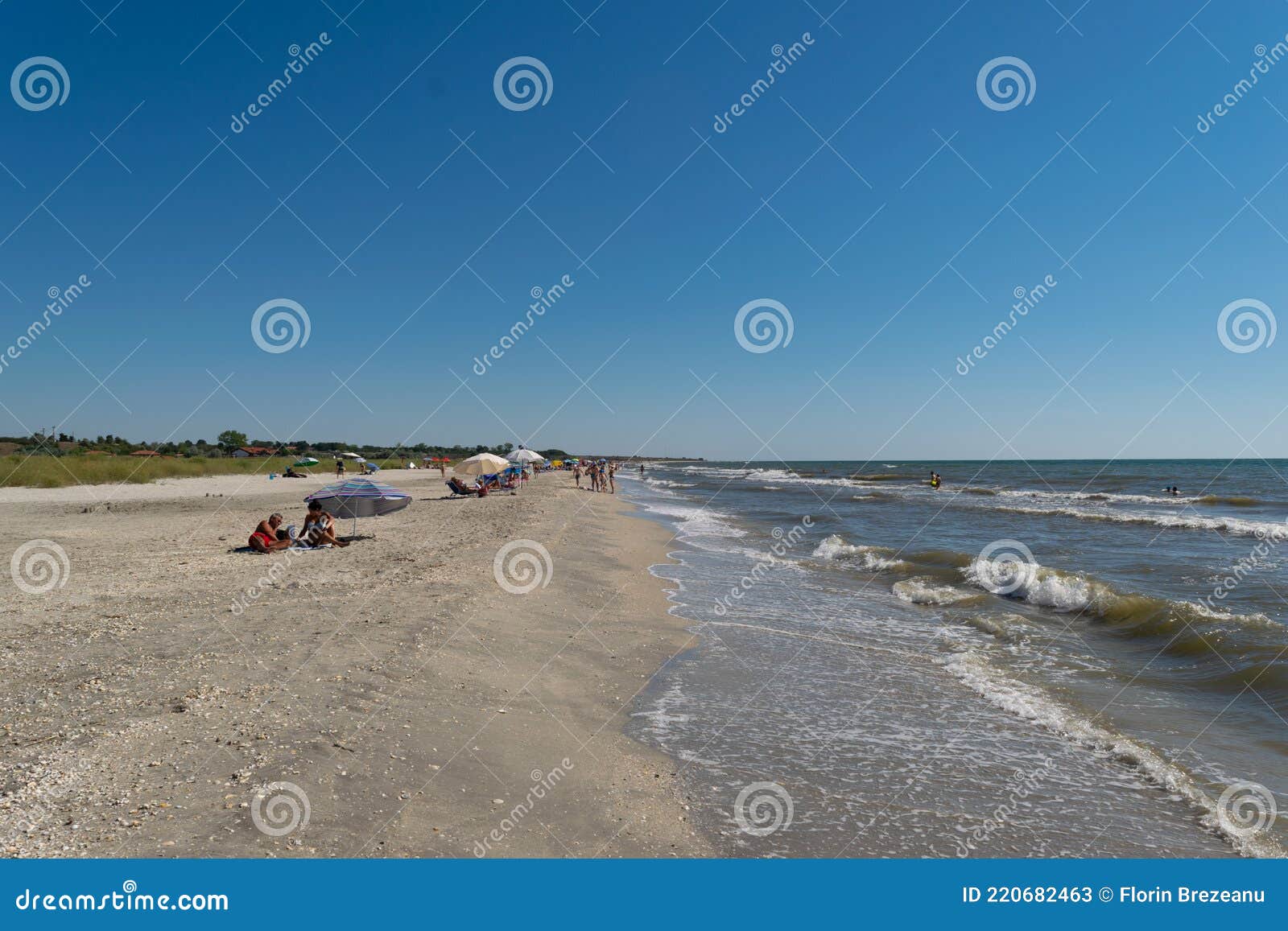 Corbu, Constanta, Romania - August 01, 2020: Tourist Having Fun on the ...