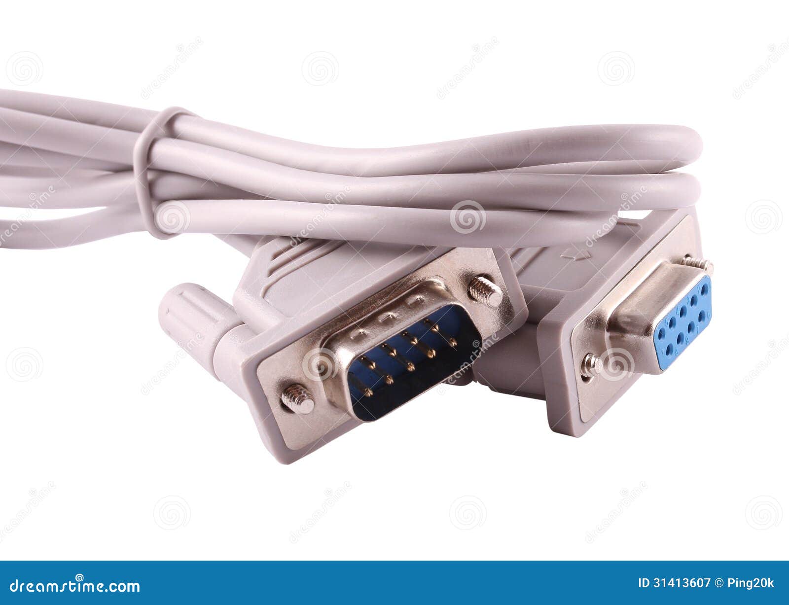 Cord with COM-port stock image. Image of objects, network - 31413607