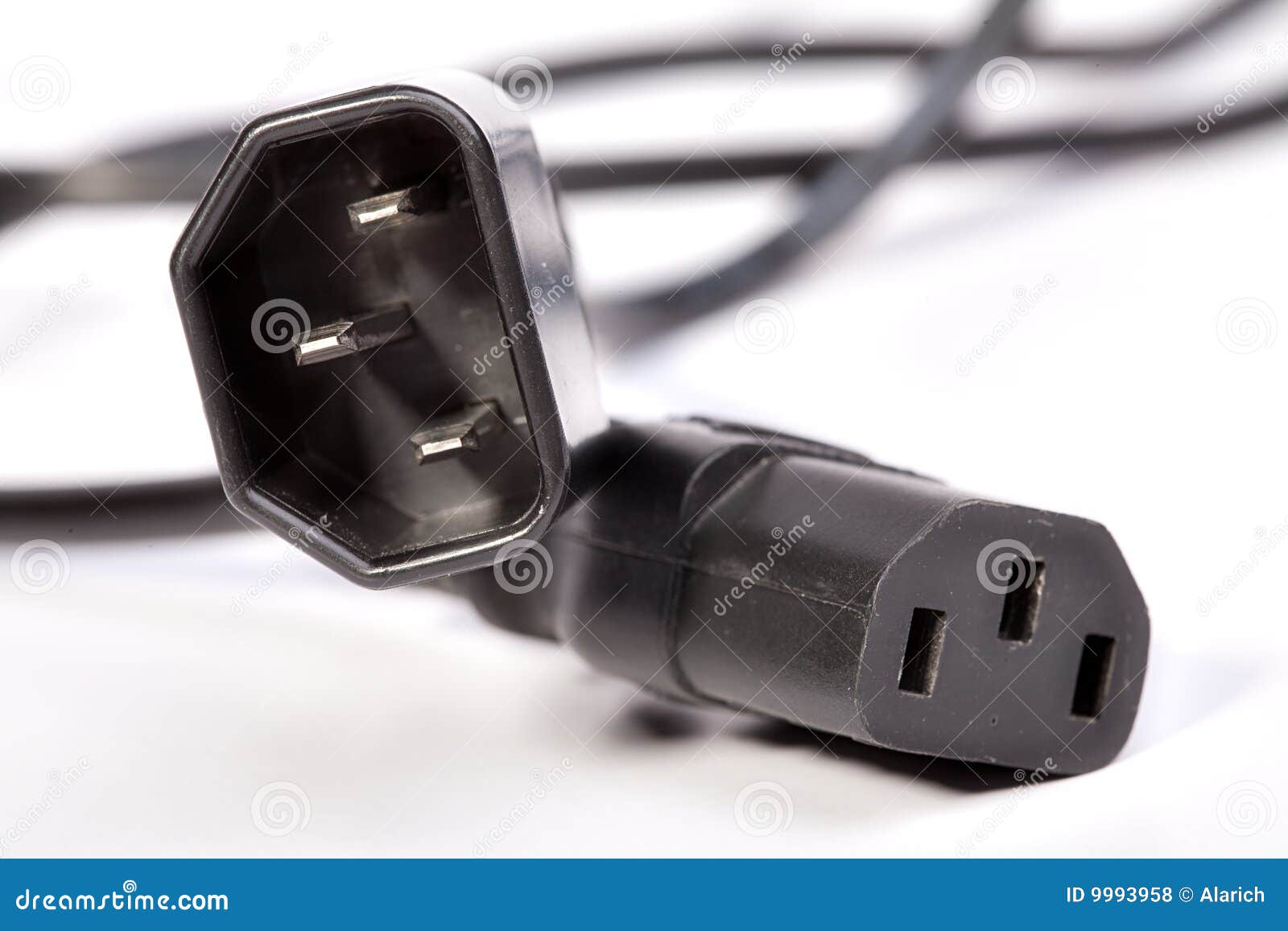 Cord for Connection of a Computer Stock Photo - Image of close, network ...