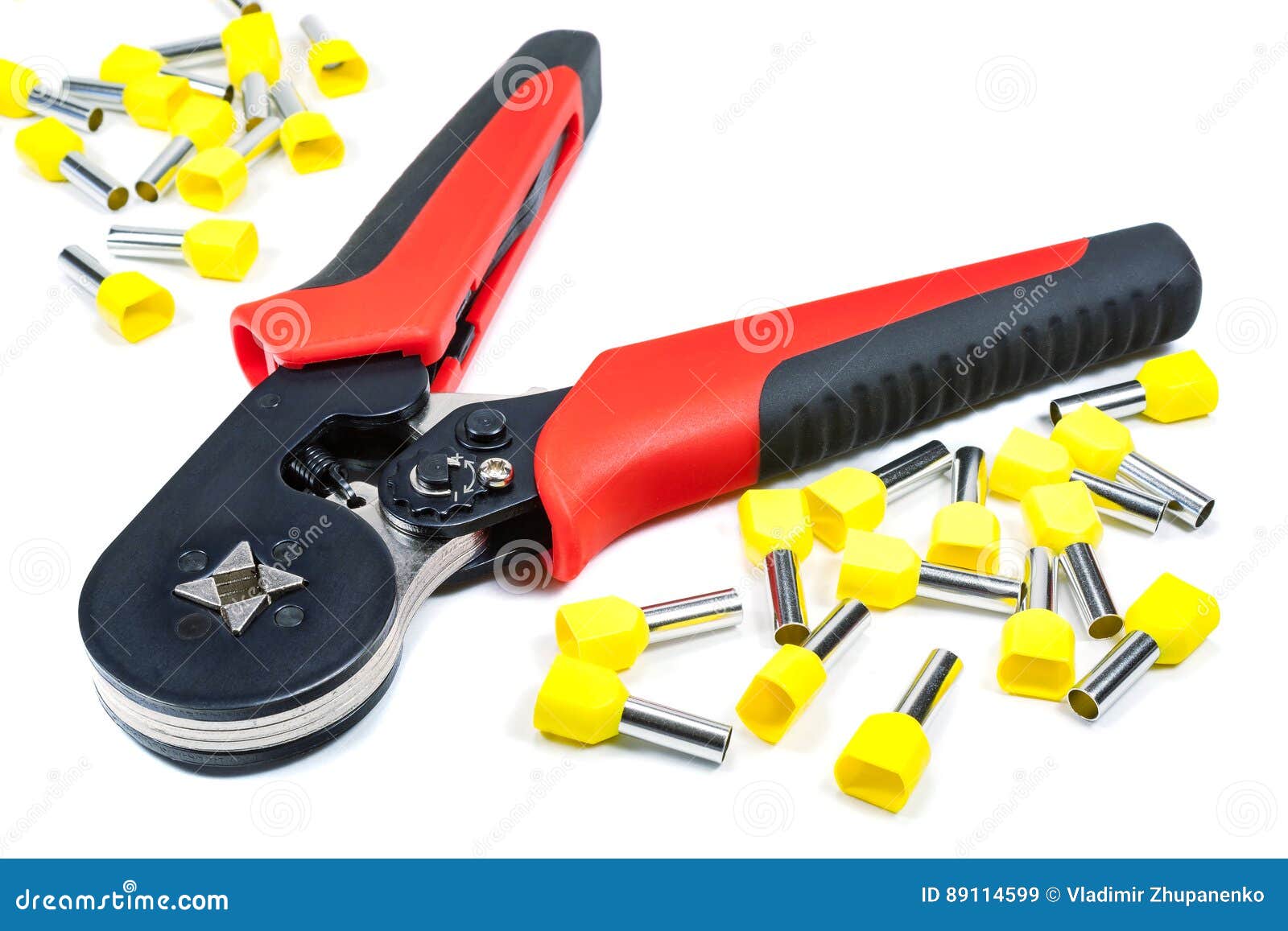 Cord End Terminal Crimper on a White Background Stock Image - Image of ...