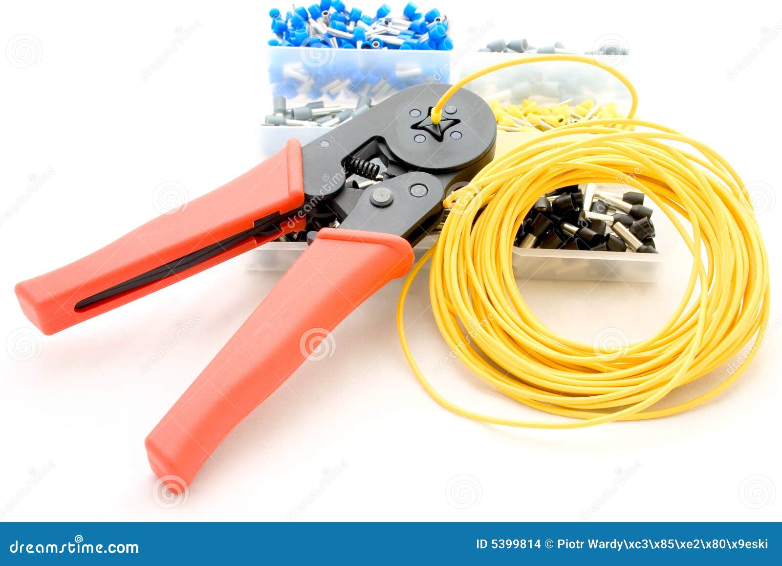 Cord-end Terminals with Crimping Tool Stock Photo - Image of circles ... Cord-end Terminals with Crimping Tool Stock Photo - Image of circles ...