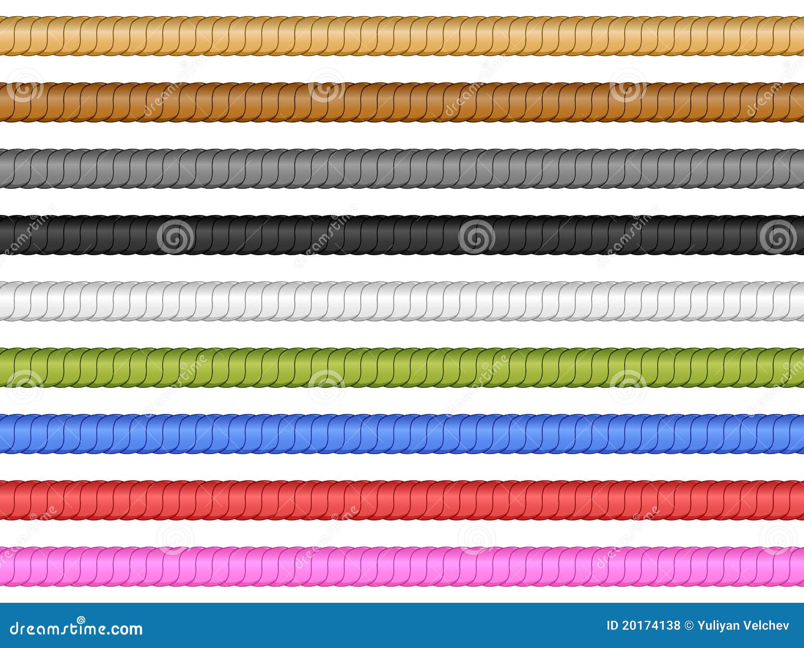 Corda da cor ilustração do vetor. Ilustração de verde - 20174138