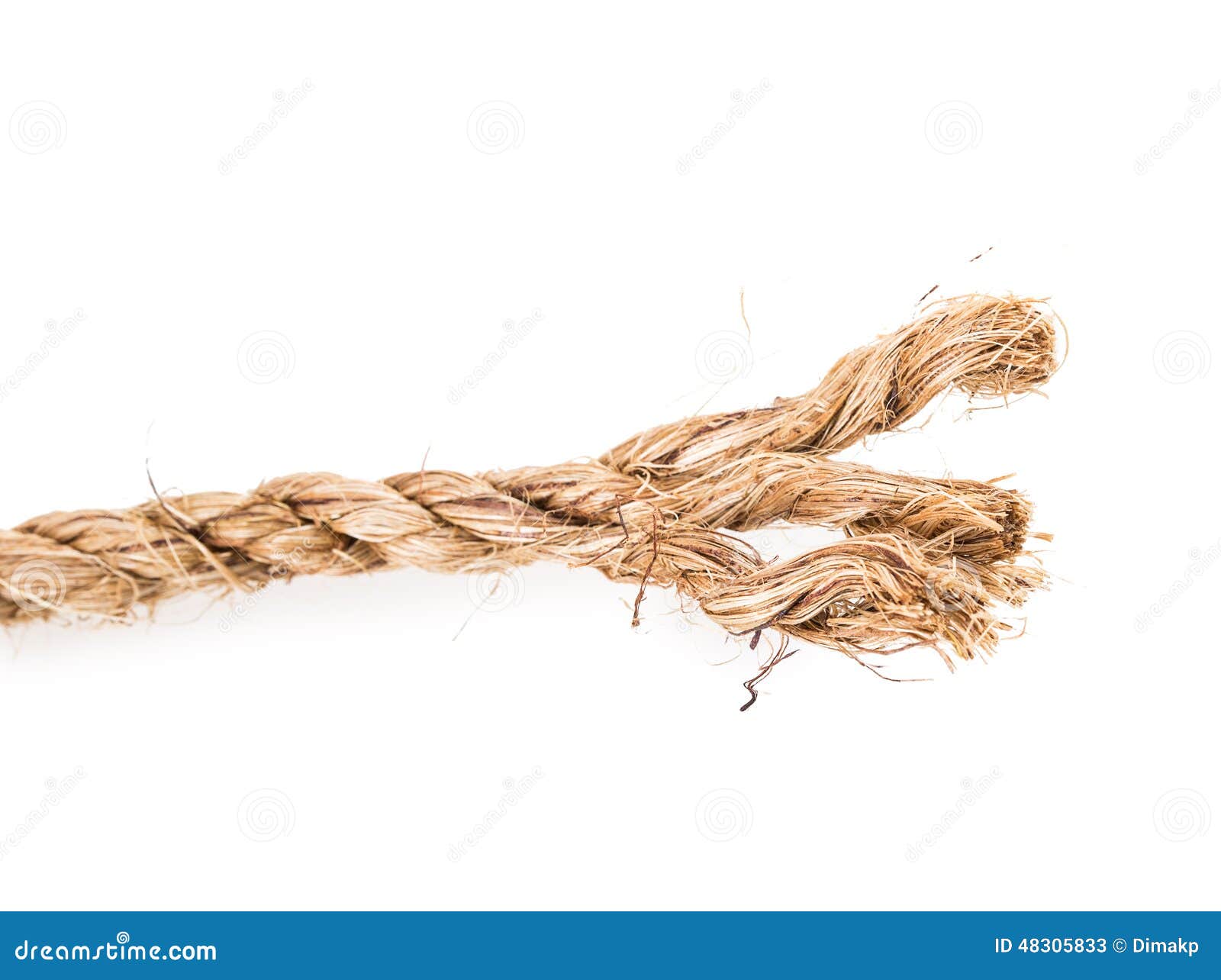 Corda rasgada imagem de stock. Imagem de danificado, juta - 48305833