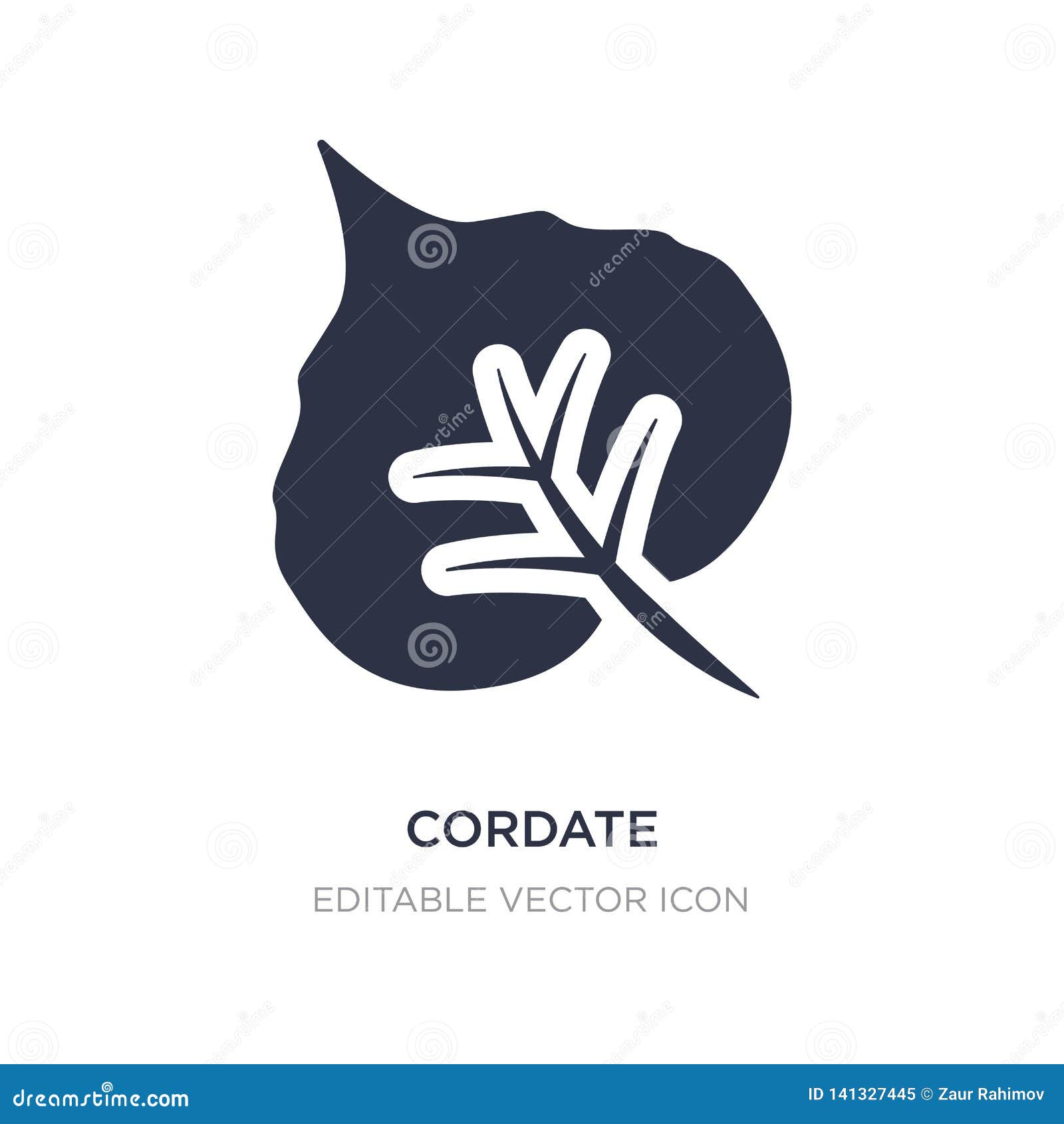 Simple Cordate Leaf Vector Illustration Graphic | CartoonDealer.com ...