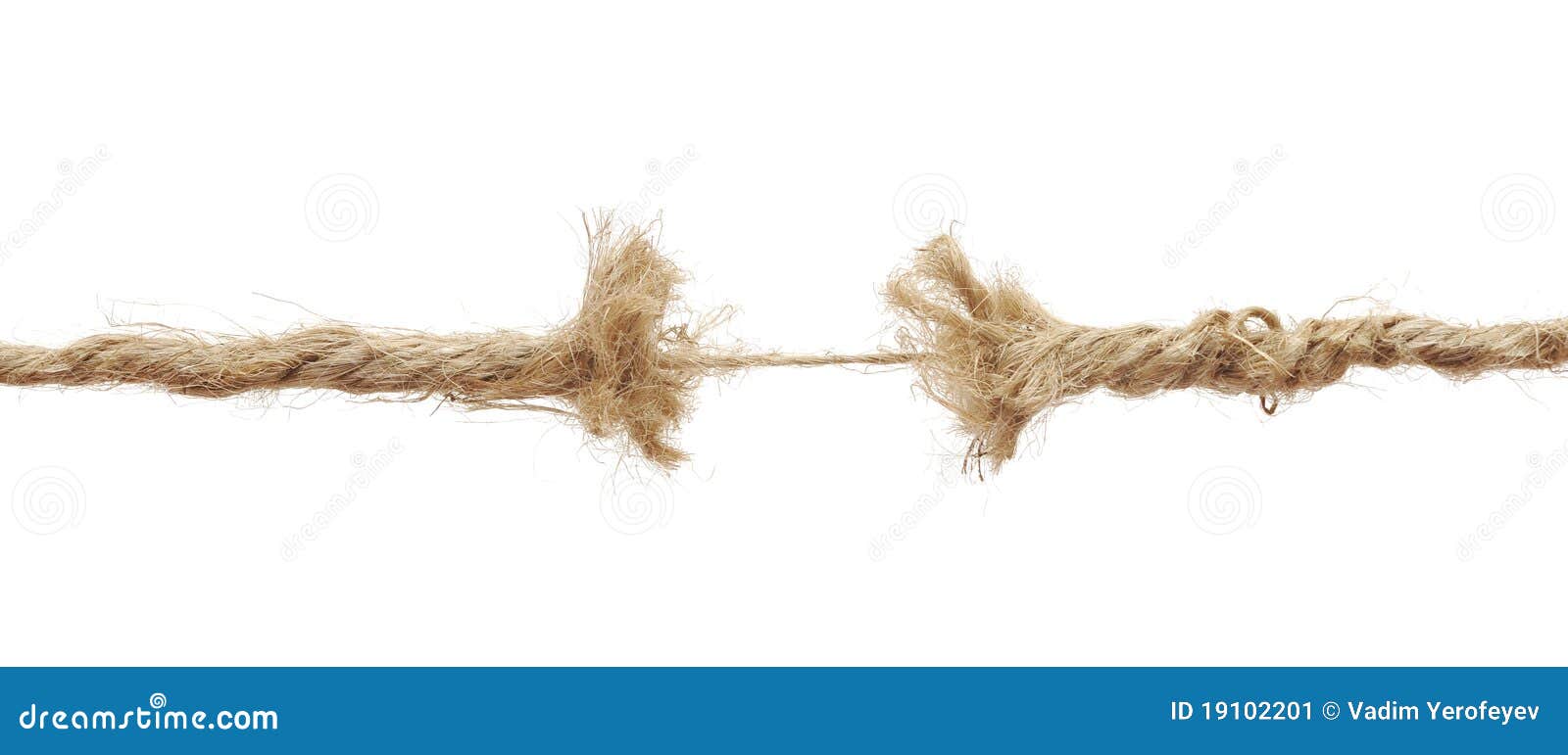 Corde déchirée image stock. Image du risque, isolement - 19102201