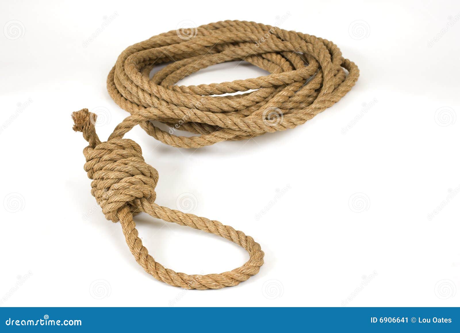 Corde de noeud coulant image stock. Image du bobine, coup - 6906641