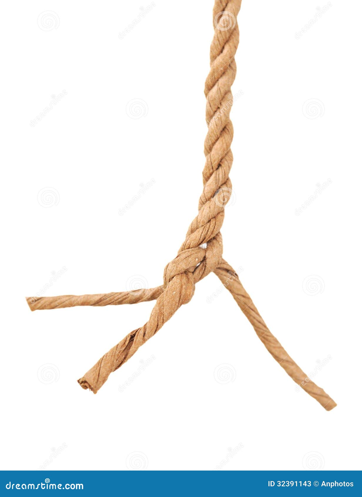 Corde triple de torsion image stock. Image du noeud, cordon - 32391143