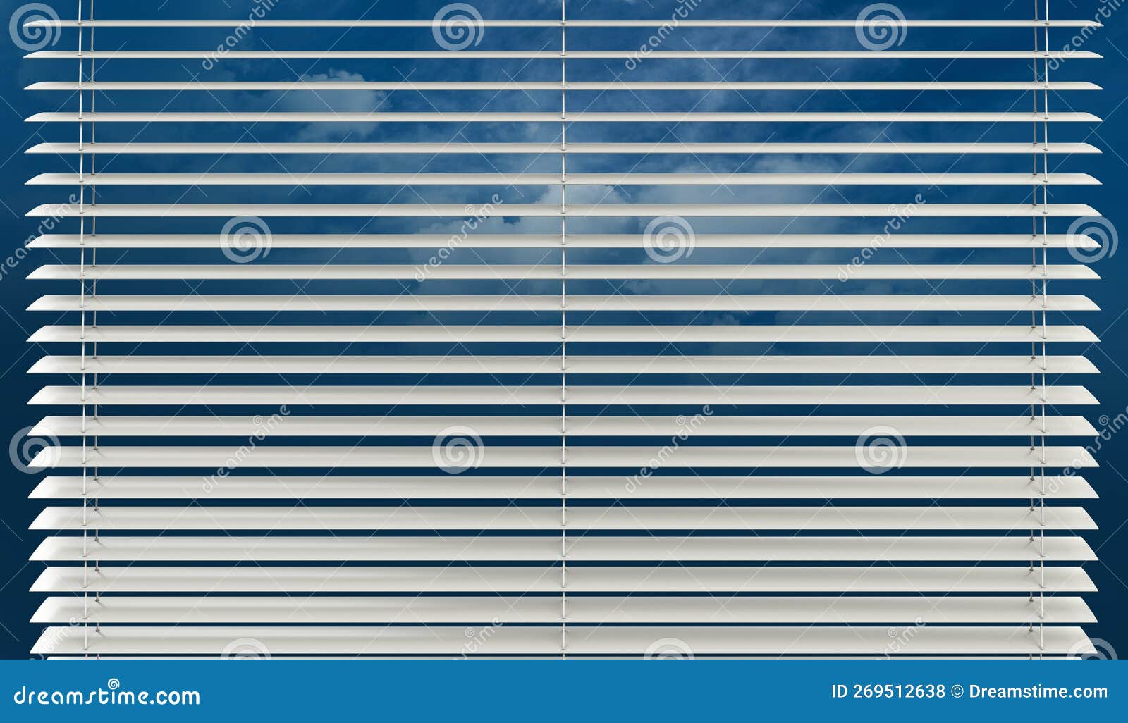 Corded Window Roller Blinds 3D Illustration Stock Illustration ...
