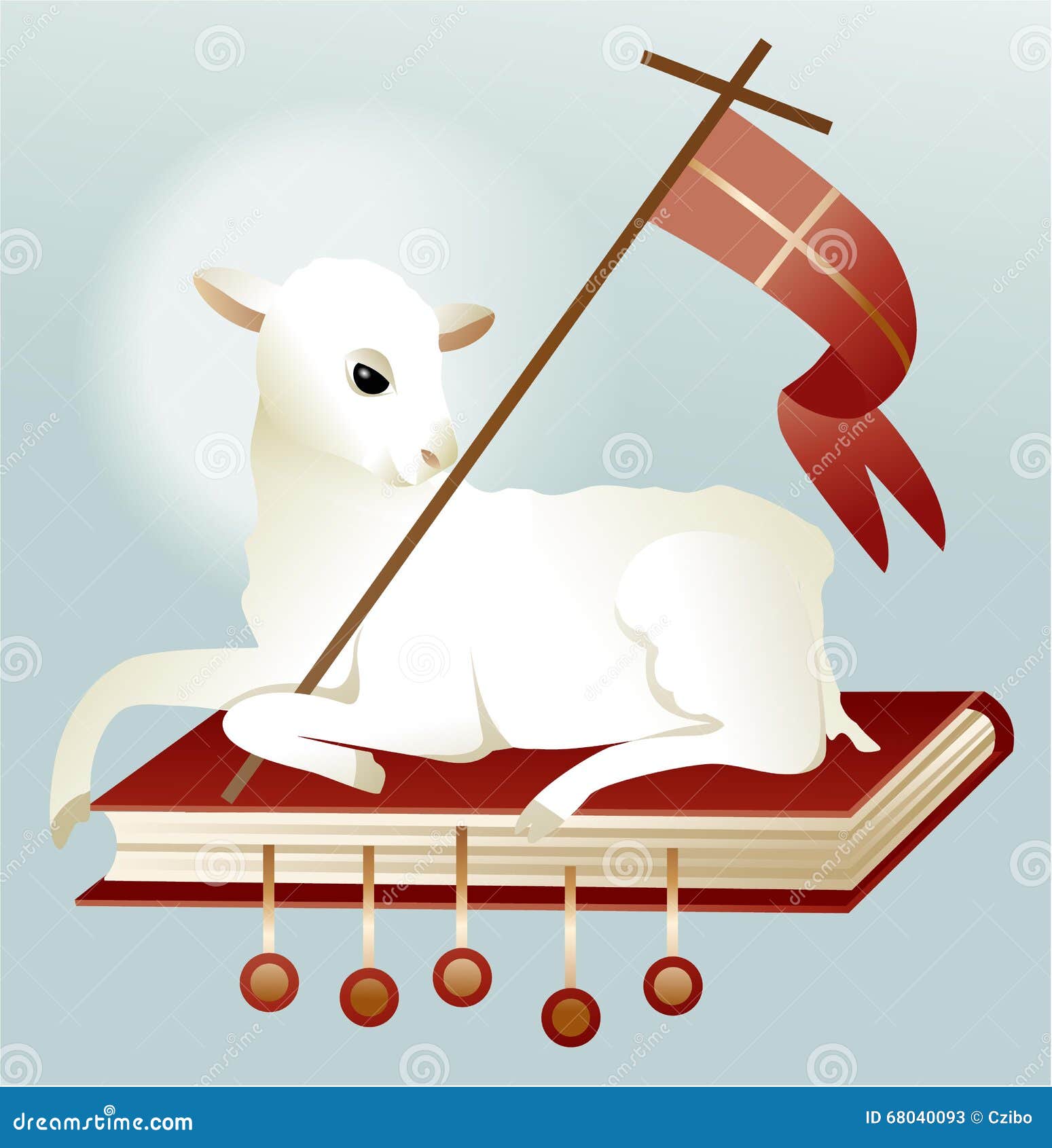 Cordero de Pascua de dios ilustración del vector. Ilustración de ovejas ...