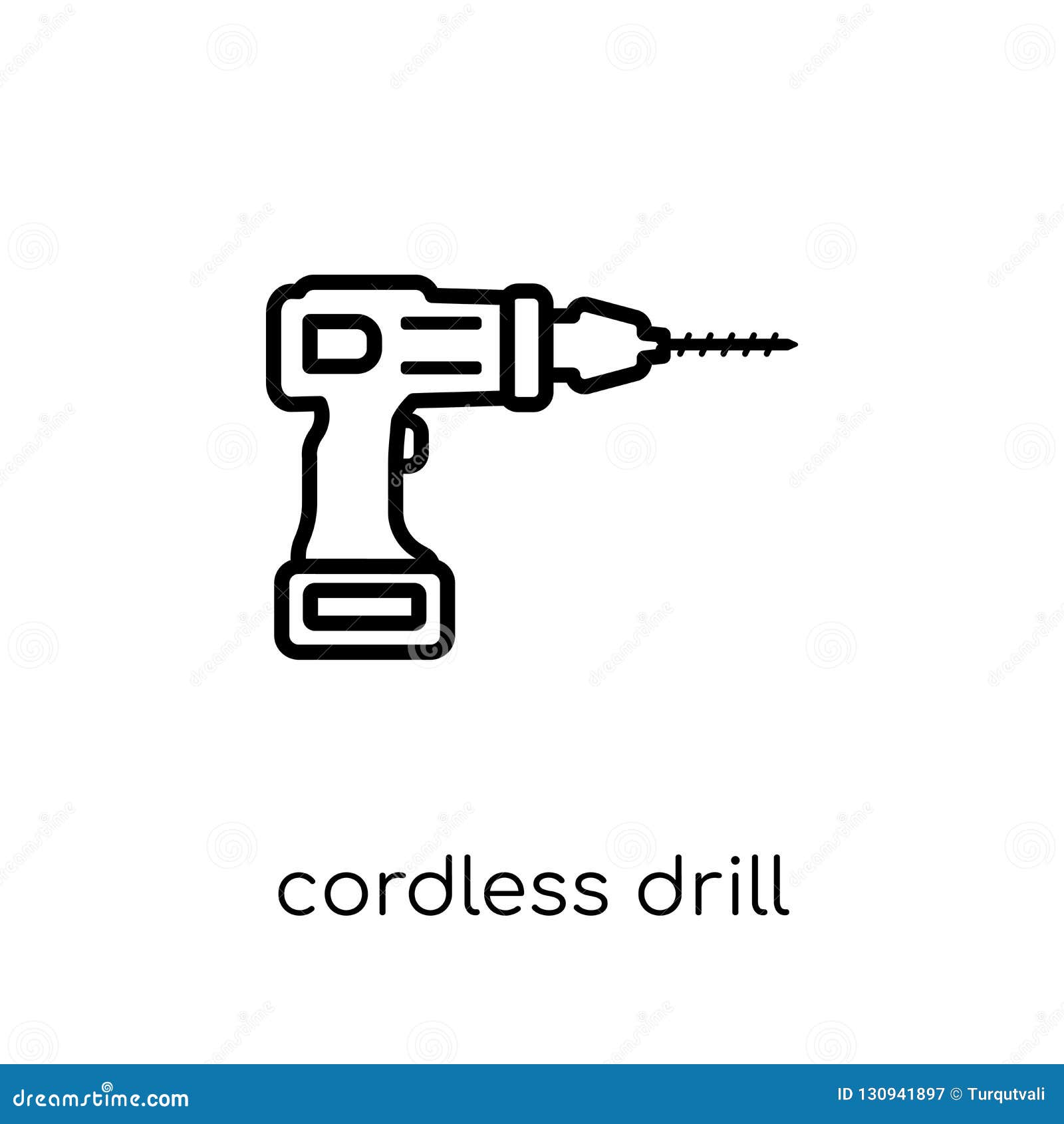 Cordless Drill Icon. Trendy Modern Flat Linear Vector Cordless D Stock ... Cordless Drill Icon. Trendy Modern Flat Linear Vector Cordless D Stock ...