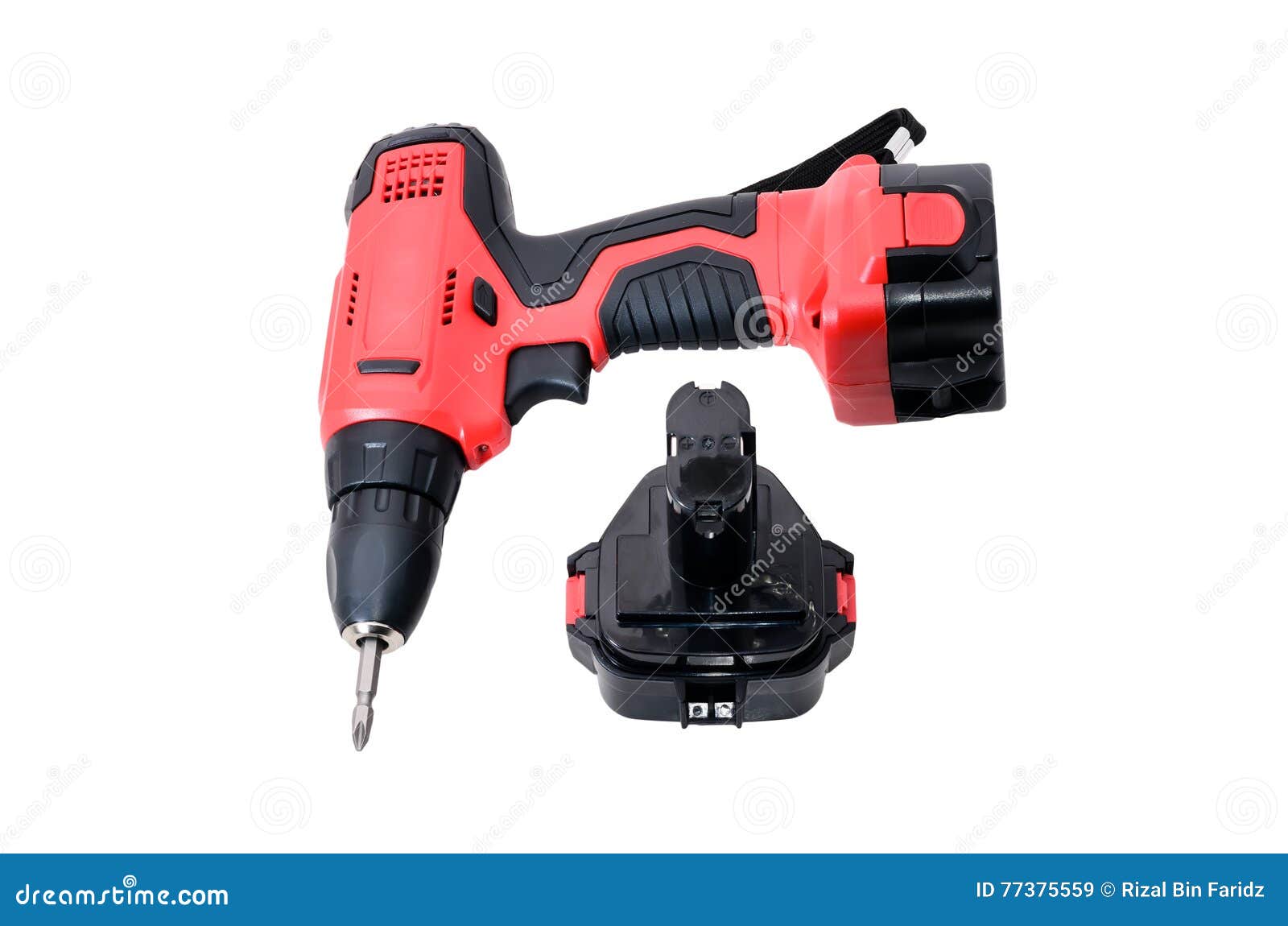 Cordless Drill Machine with Battery Stock Image - Image of hardware ...
