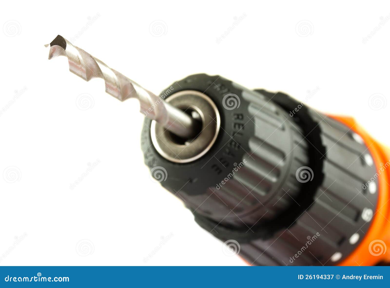 Cordless Drill with Twist Bit Stock Image - Image of builder, design ...