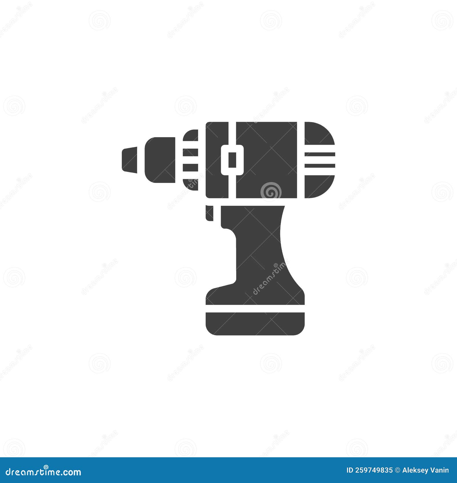 Cordless Drill vector icon stock vector. Illustration of pixel - 259749835
