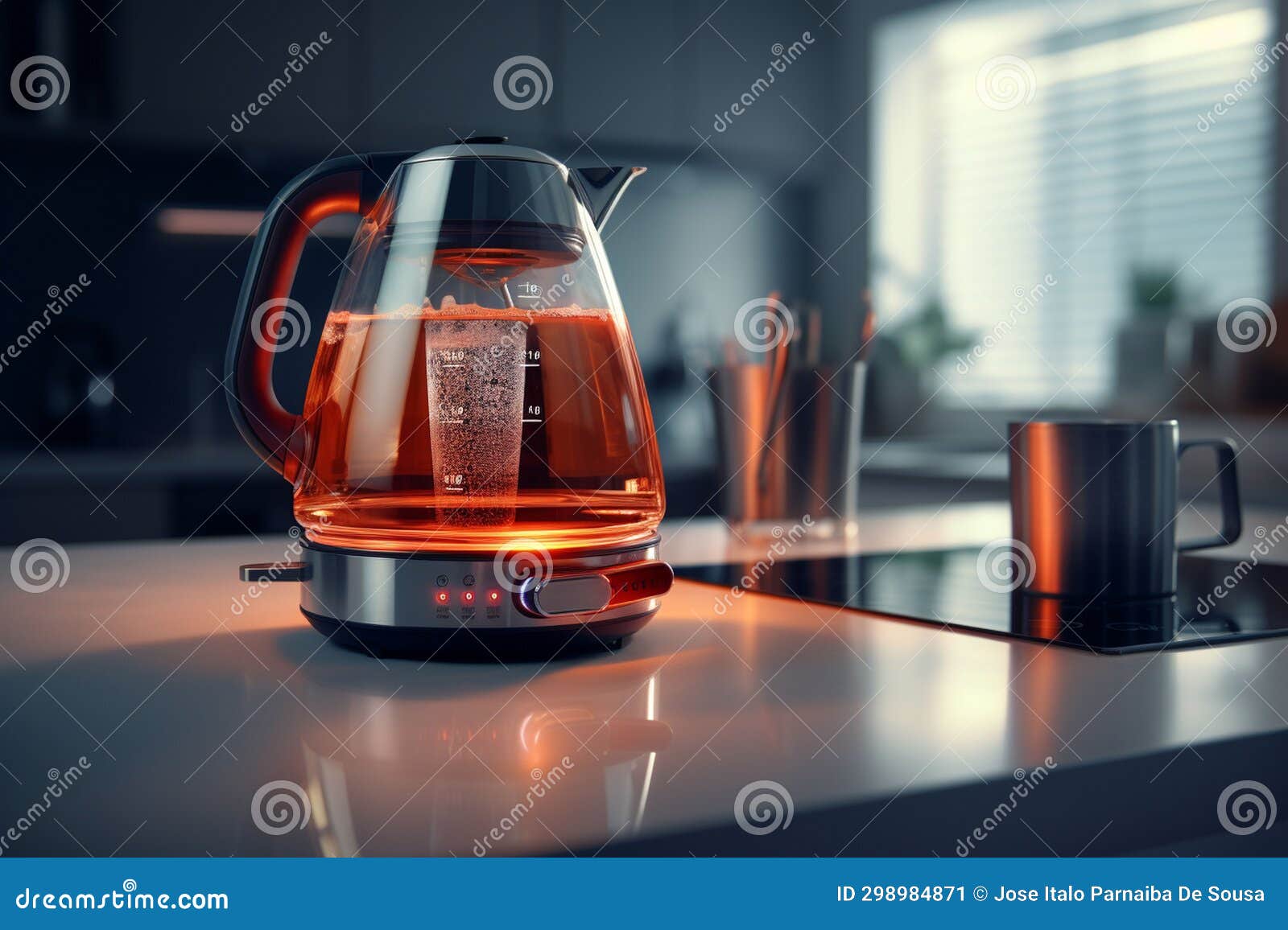 Cordless Electric Kettles with Rapid Boiling Techn Stock Image - Image ...