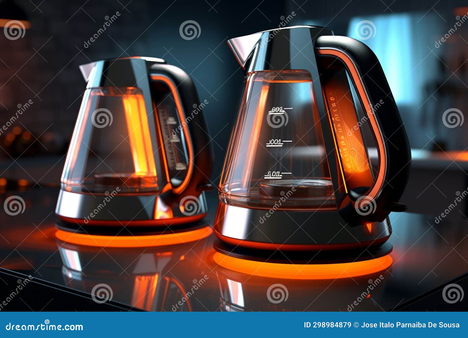 Cordless Electric Kettles with Rapid Boiling Techn Stock Image - Image ...